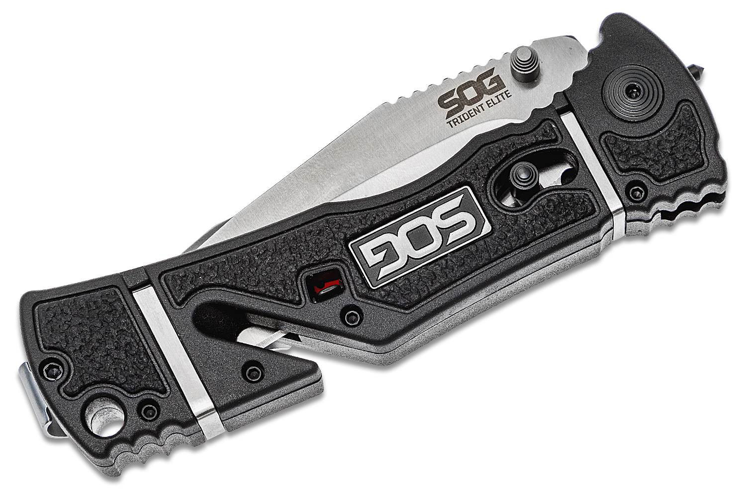 SOG Trident Elite Assisted Folding Knife 3.7" Satin Plain Tanto Blade ...
