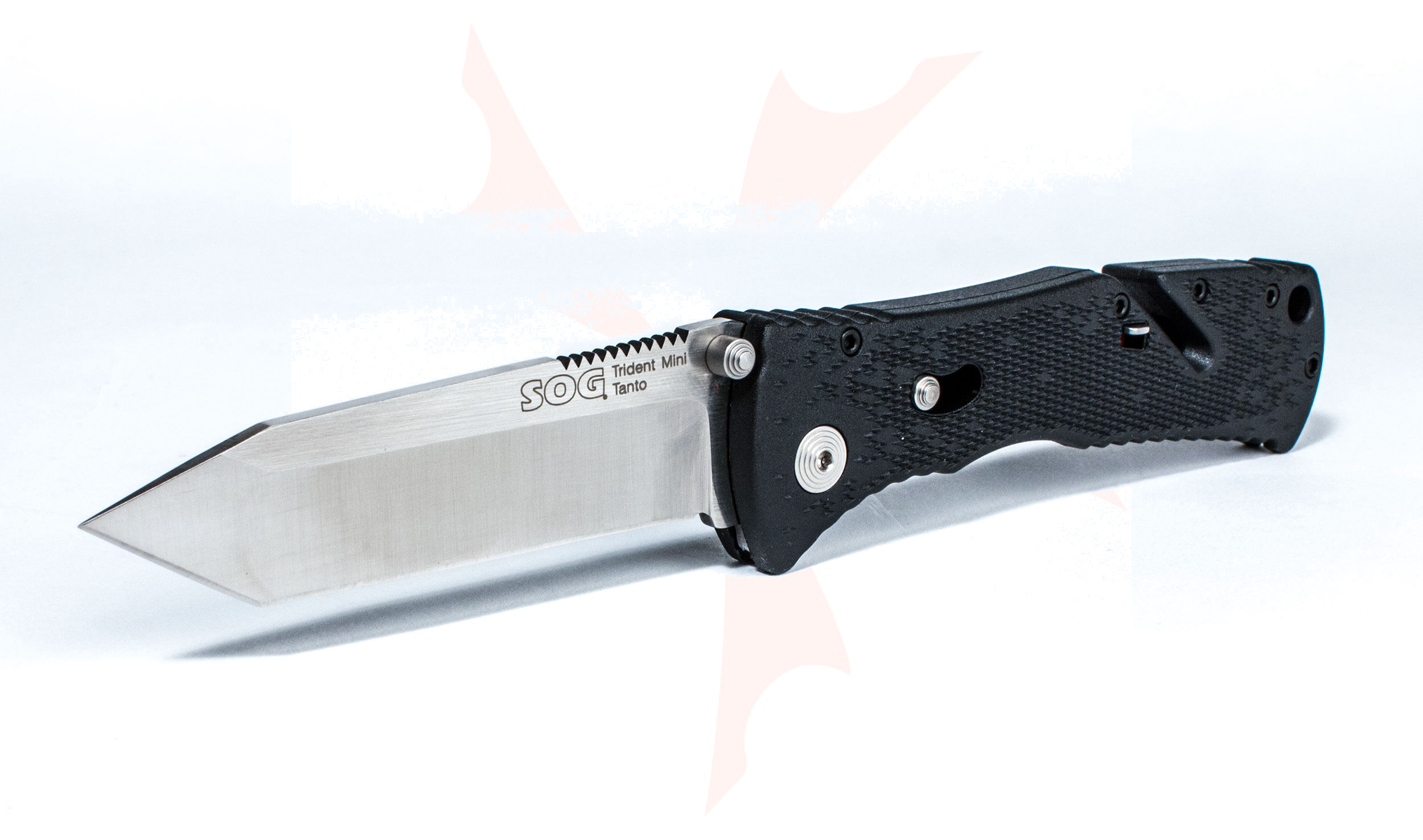 SOG TF26 Trident Mini Assisted Folding Knife 3.15" Satin Plain Tanto ...