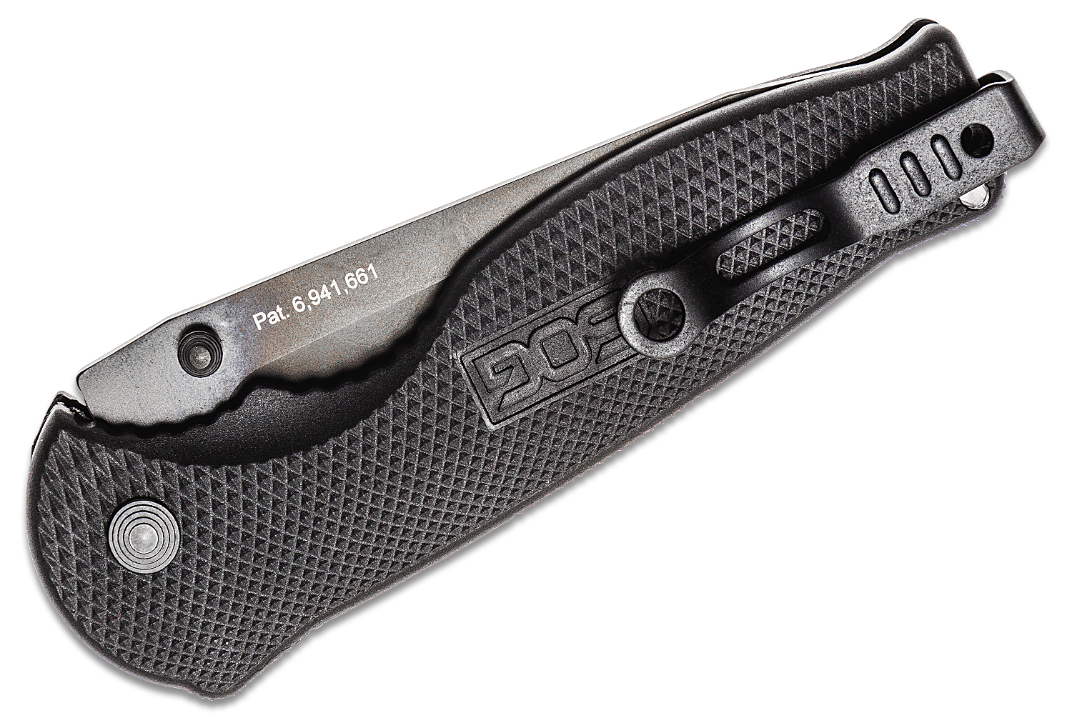 SOG Flash II Tanto Folding Knife Assisted 3.5" Black Plain Blade, Black ...