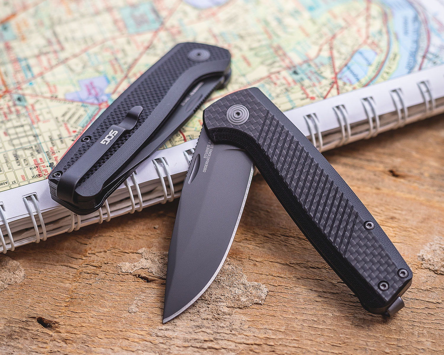 SOG Terminus SJ Slipjoint Folding Knife 2.9" Black Cryo D2 Clip Point ...