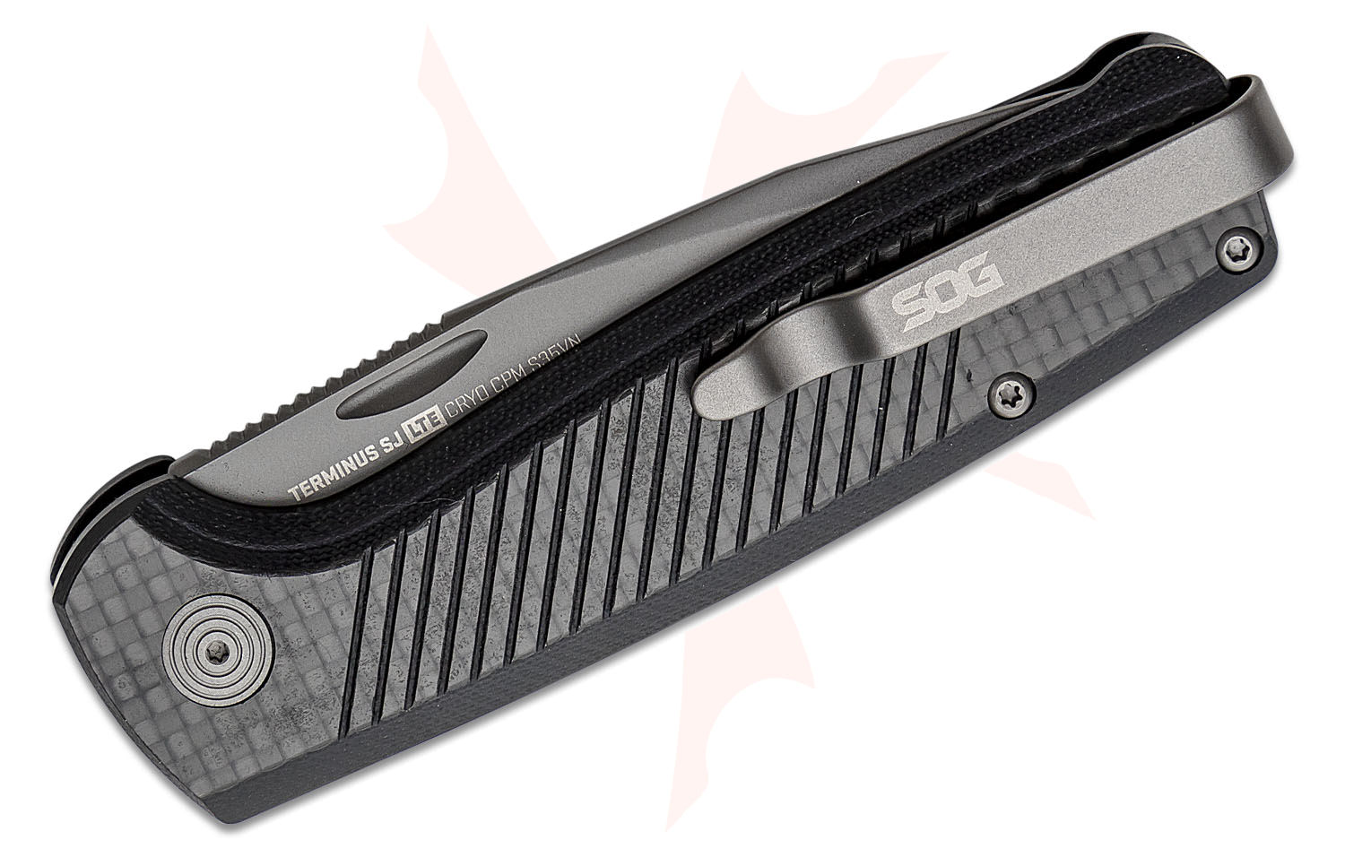 SOG Terminus SJ LTE Carbon and Graphite Slipjoint Folding Knife 2.9 ...