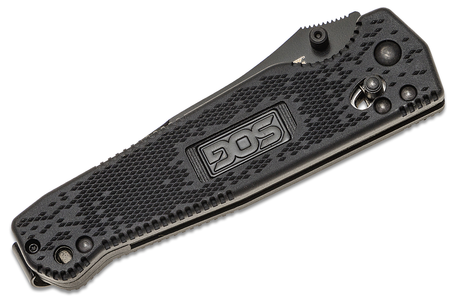 SOG Vision Arc Folding Knife 3.8" Black VG10 Blade, GRN Handles ...
