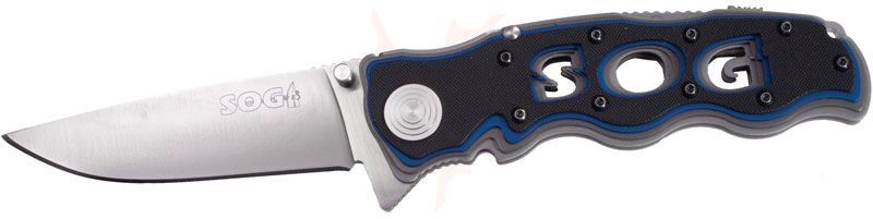 SOG Meridian - Topo (Drop Point) Assisted Opening 3.25" Satin Finish ...