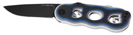 SOG Mini Topo Contour 2" Plain Edge Black Coated Blade - KnifeCenter ...