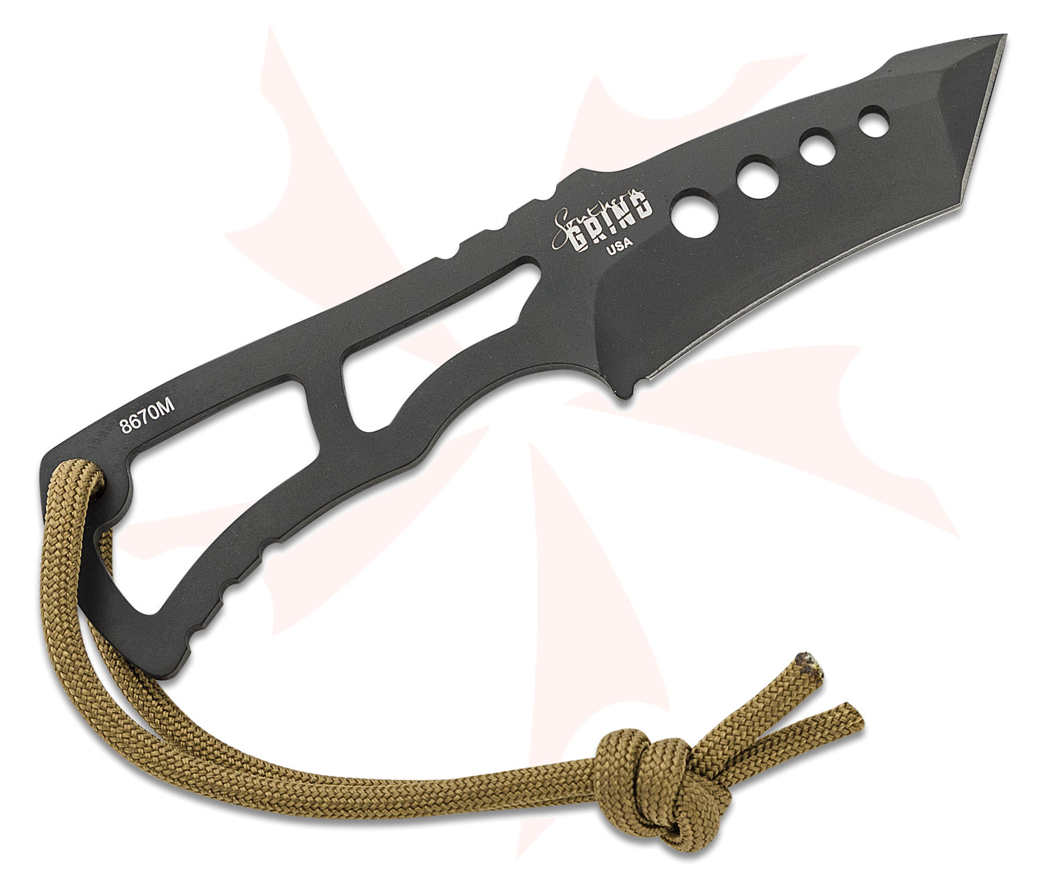 Southern Grind Vermin Neck Knife 2.25" 8670M Black PVD Tanto Blade ...