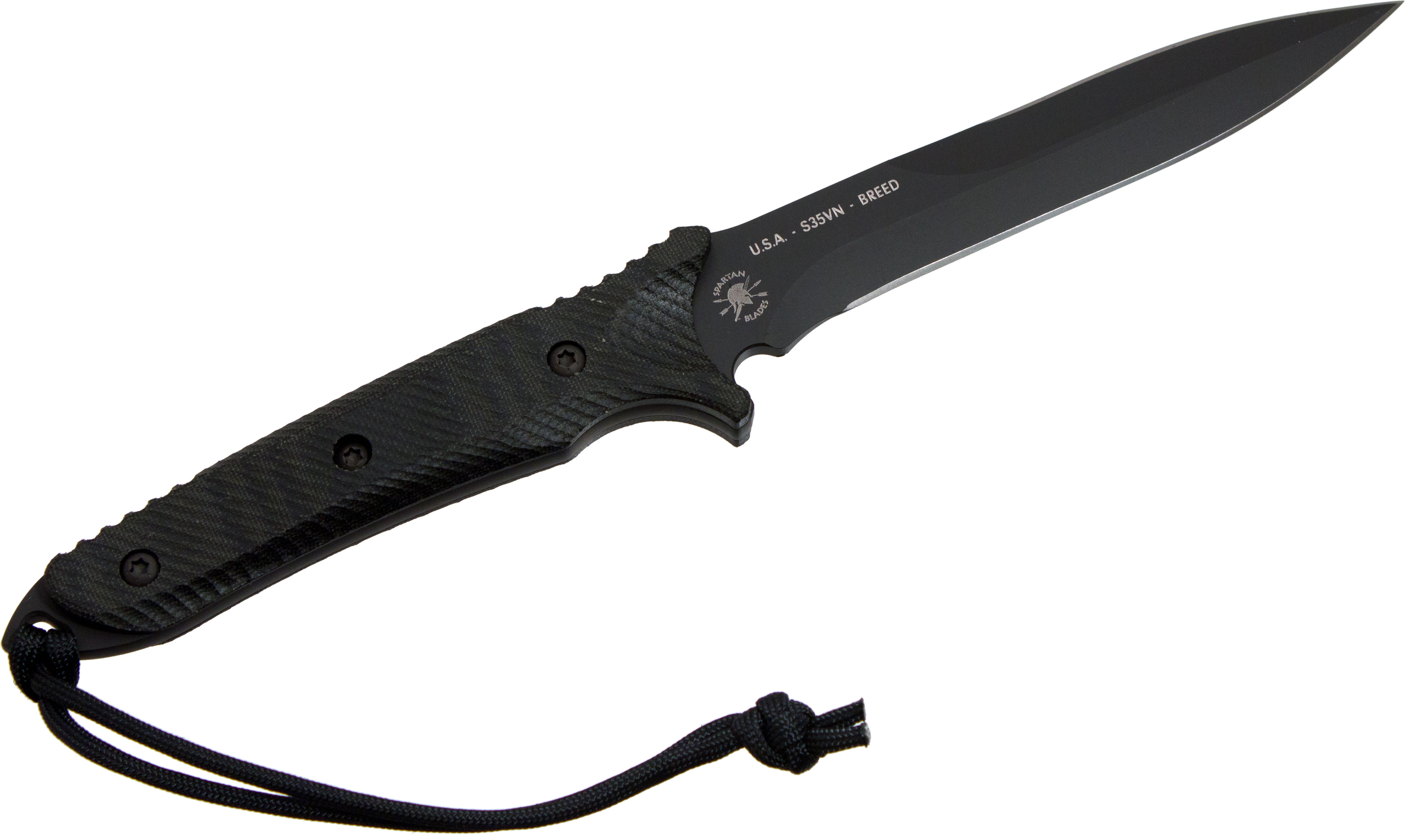 Spartan Blades Breed Fighting Dagger 5-1/2" S35VN Black Double Edge ...