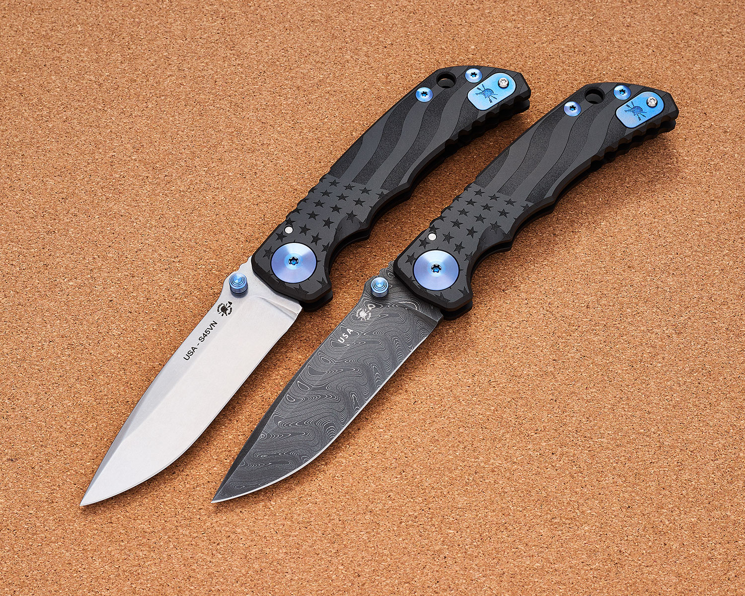 Spartan Blades Custom SHF Harsey Folding Knife 3.95" Nichols Damascus ...