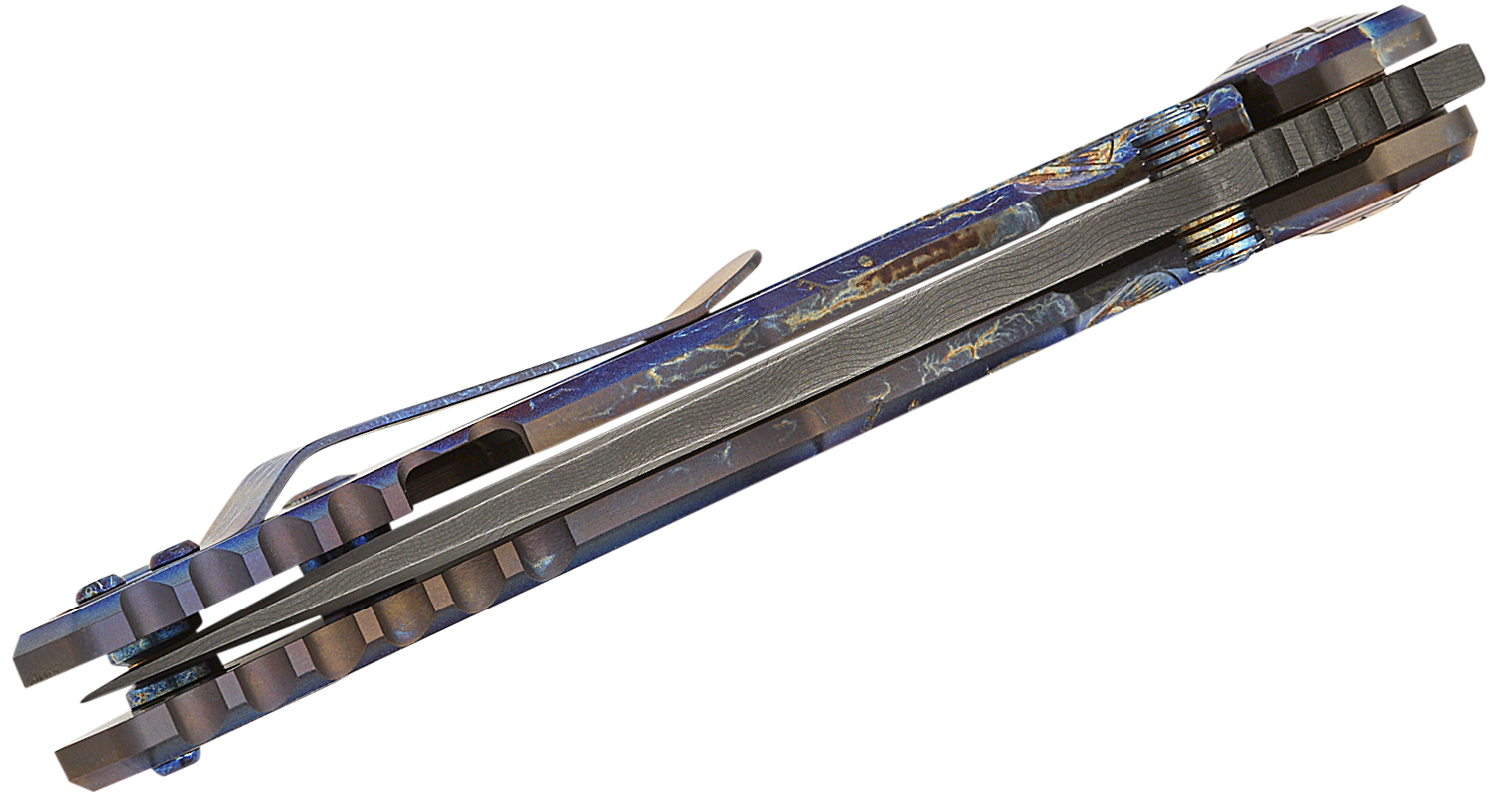 Spartan Blades SHF Custom Harsey Folding Knife 3.95" Nichols Damascus ...