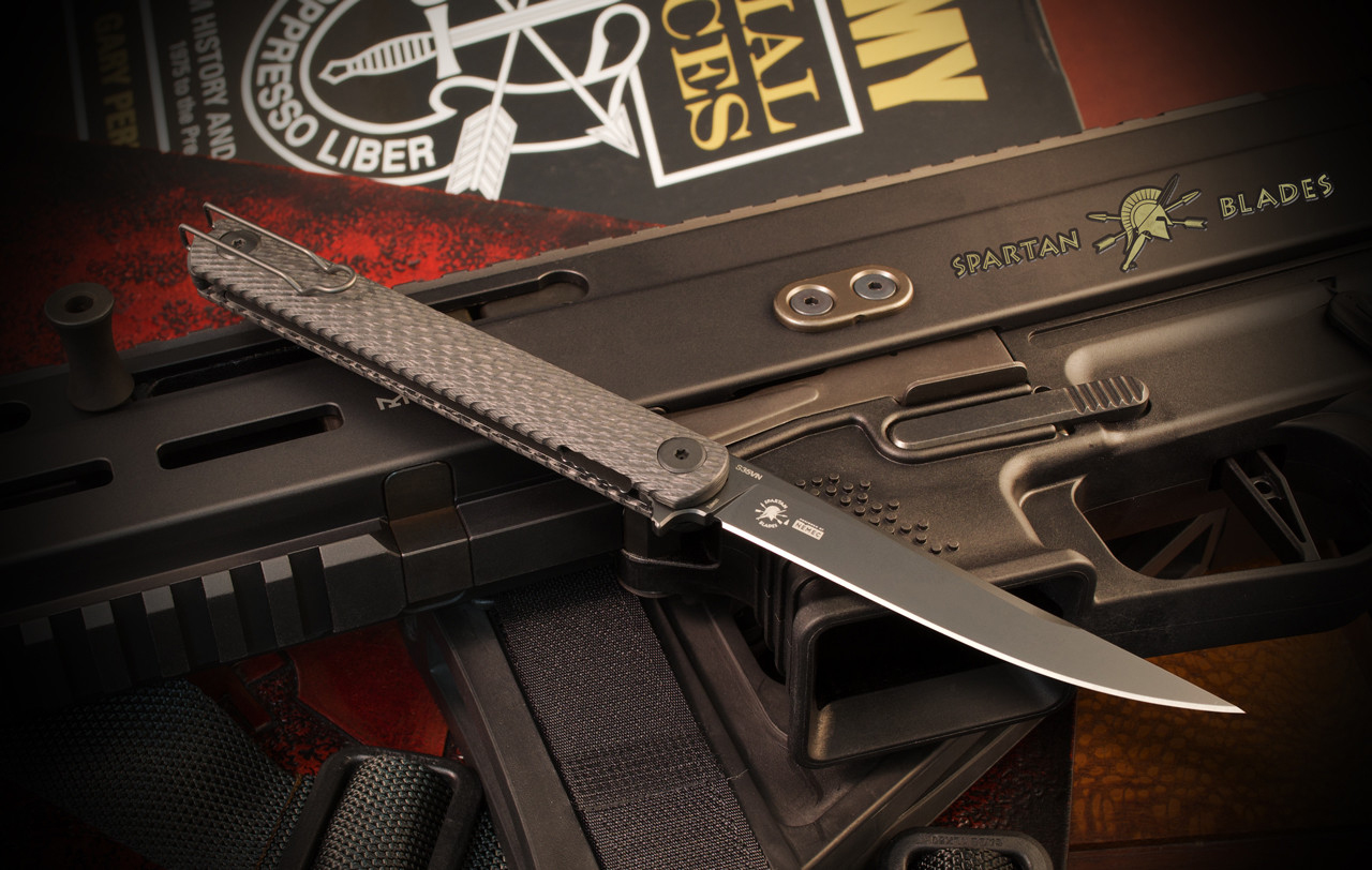 Spartan Blades Field Grade Spartan-Nemec Liner Lock Flipper Knife 3.5 ...