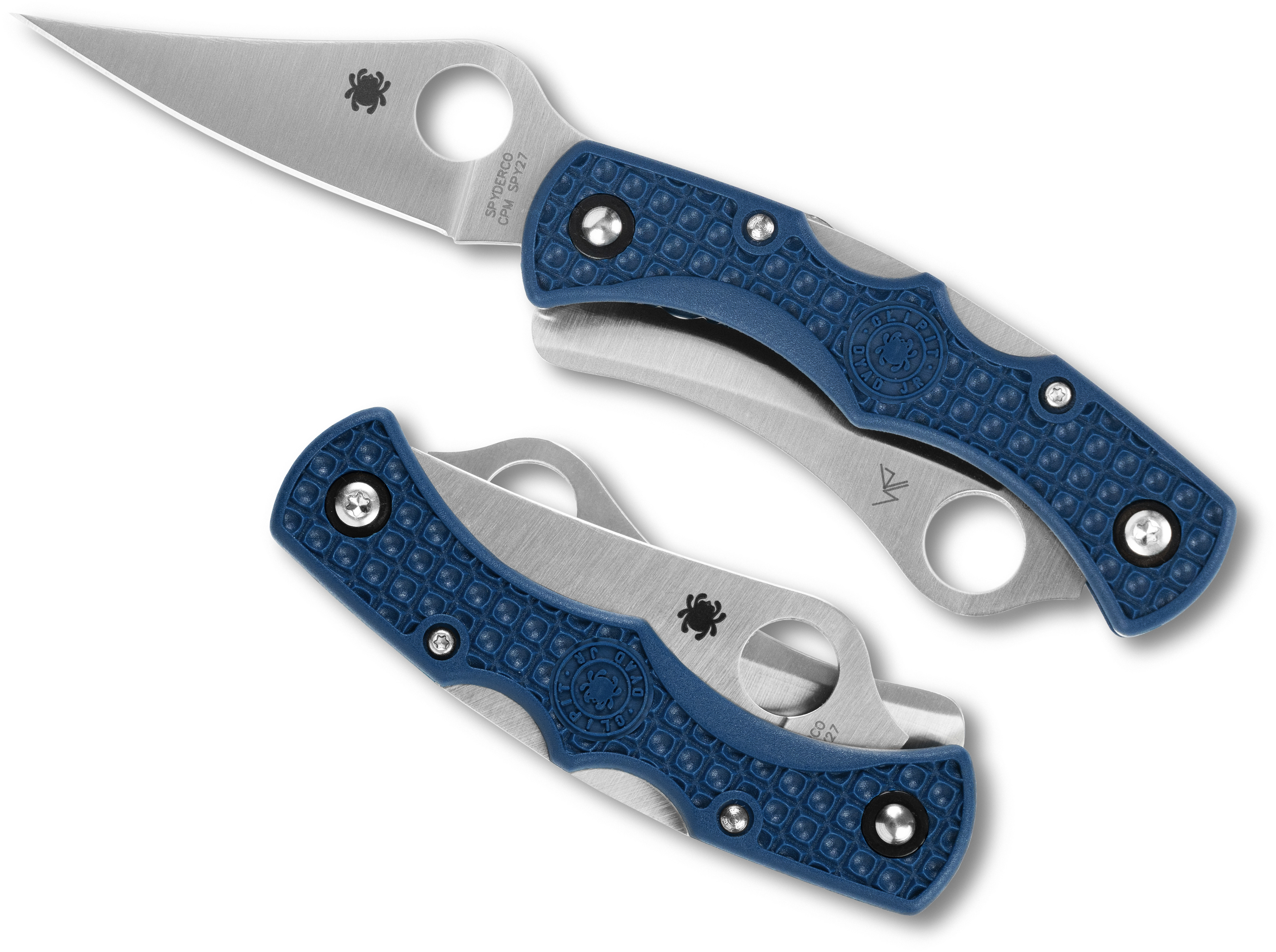 Spyderco Dyad Jr. Lightweight Sprint Run 2-Blade Lockback Folding Knife ...