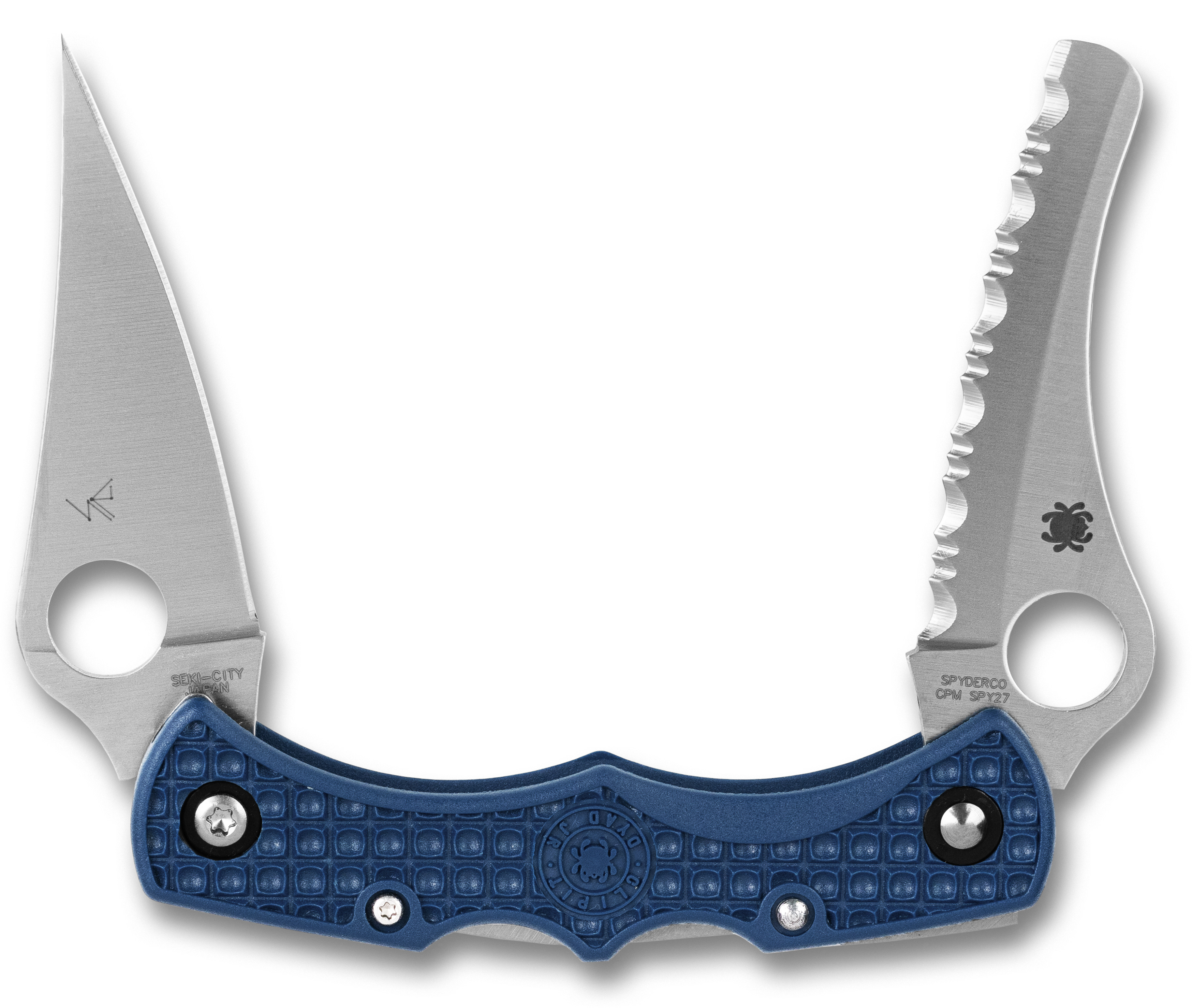 Spyderco Dyad Jr. Lightweight Sprint Run 2-Blade Lockback Folding Knife ...