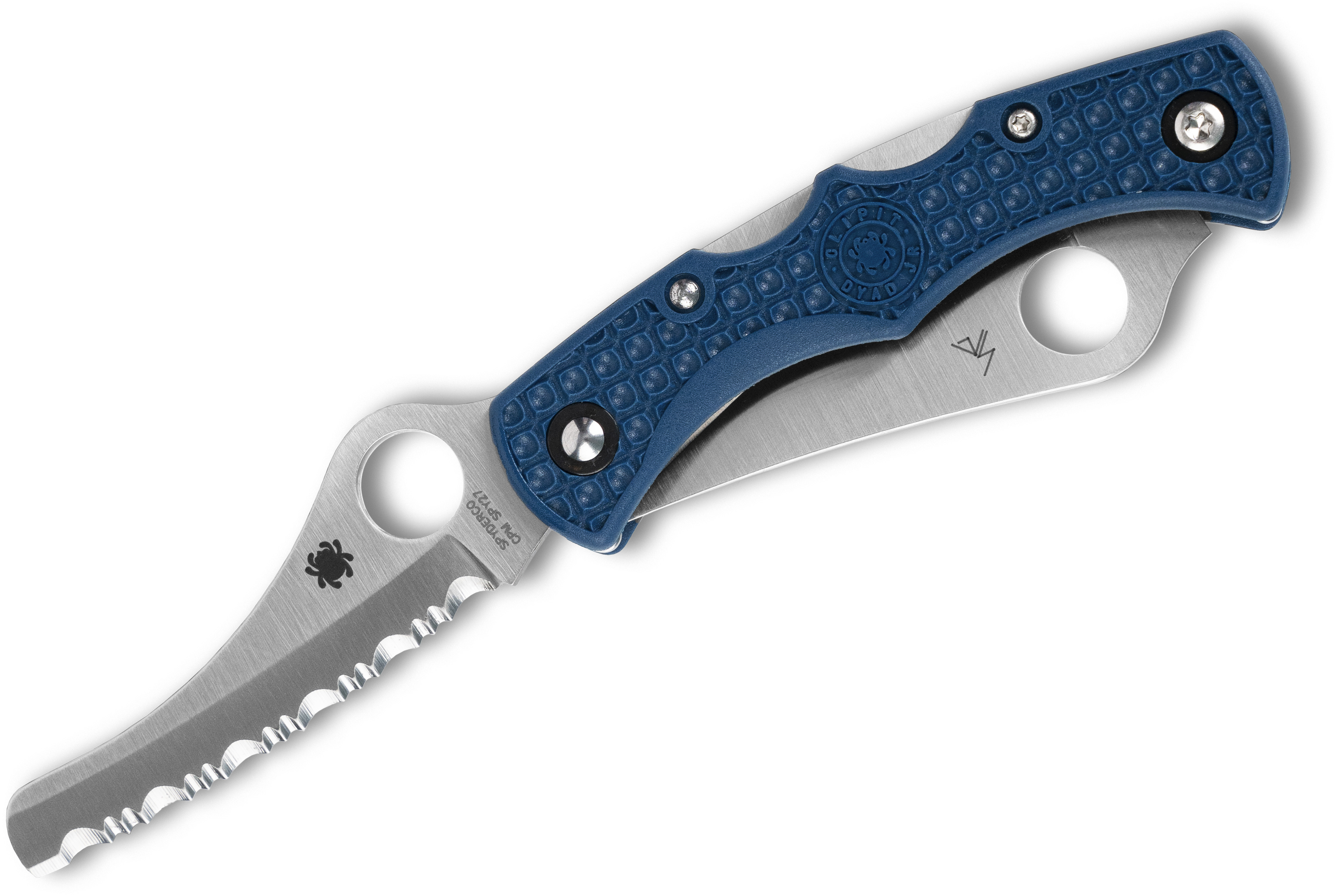 Spyderco Dyad Jr. Lightweight Sprint Run 2-Blade Lockback Folding Knife ...