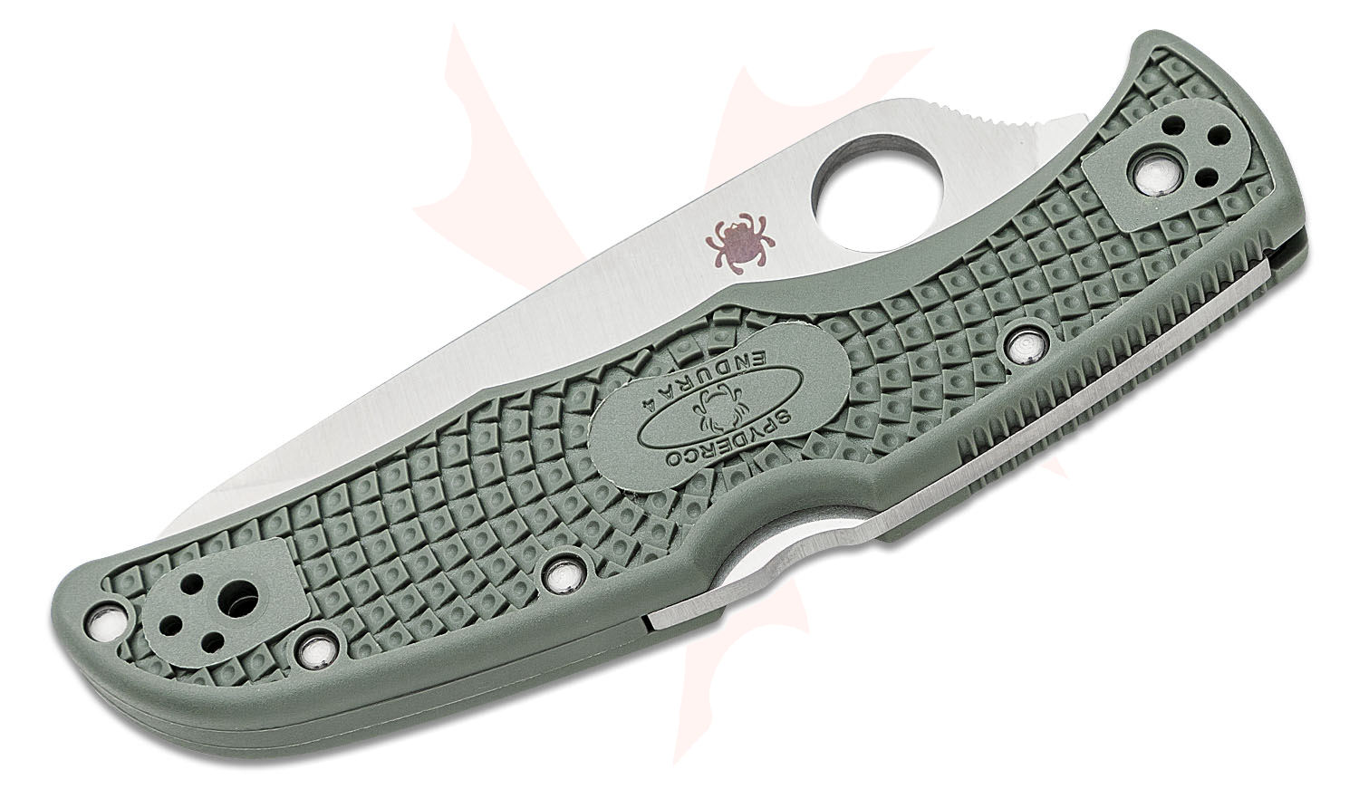 Spyderco Endura 4 Folding Knife 3.75" VG-10 Satin Combo Drop Point ...