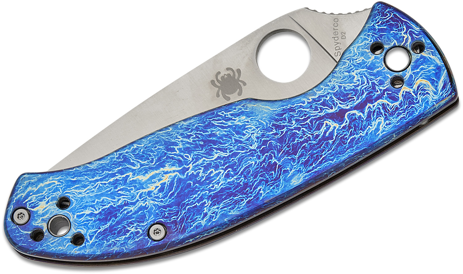 Spyderco Tenacious Frame Lock Folding Knife 3.35" D2 Satin Plain Blade ...