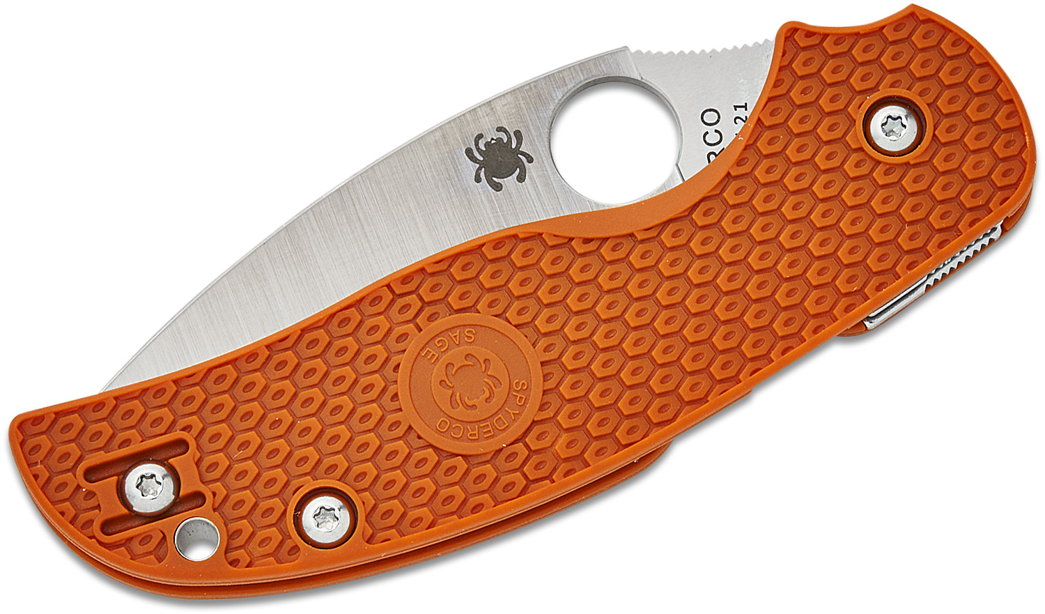 Spyderco Sage 5 Lightweight Compression Lock Folding Knife 3" CPM-REX 121 Satin Blade, Burnt ...