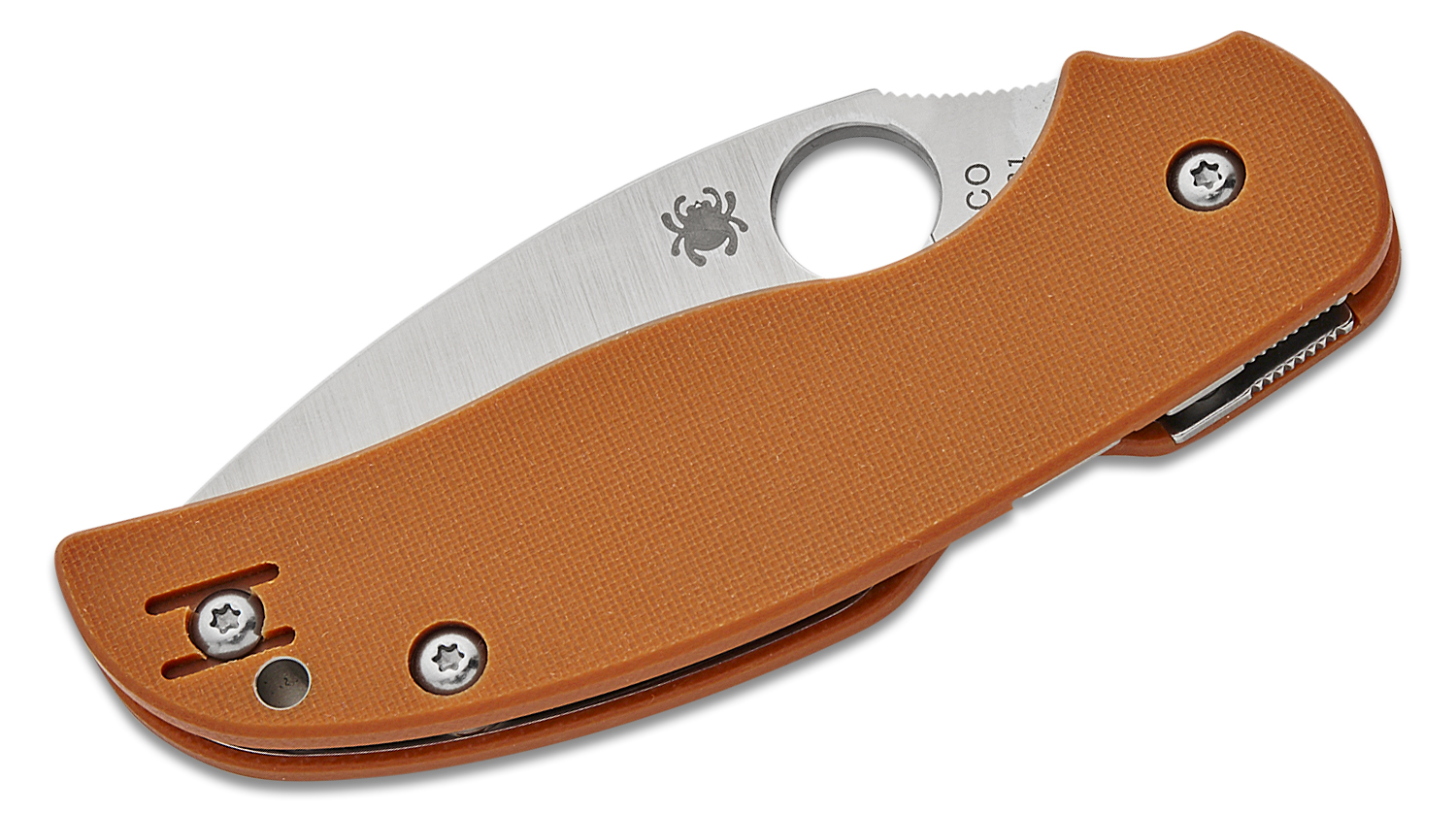 Spyderco Sage 5 Compression Lock Folding Knife 3" CPM-REX 121 Satin Blade, Burnt Orange G10 ...