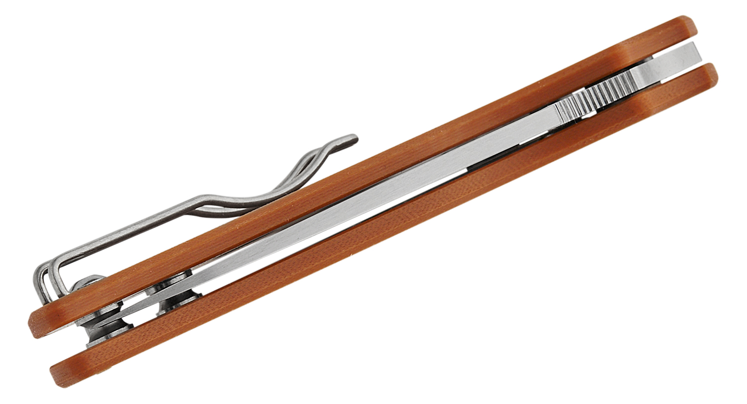 Spyderco Sage 5 Compression Lock Folding Knife 3" CPM-REX 121 Satin Blade, Burnt Orange G10 ...