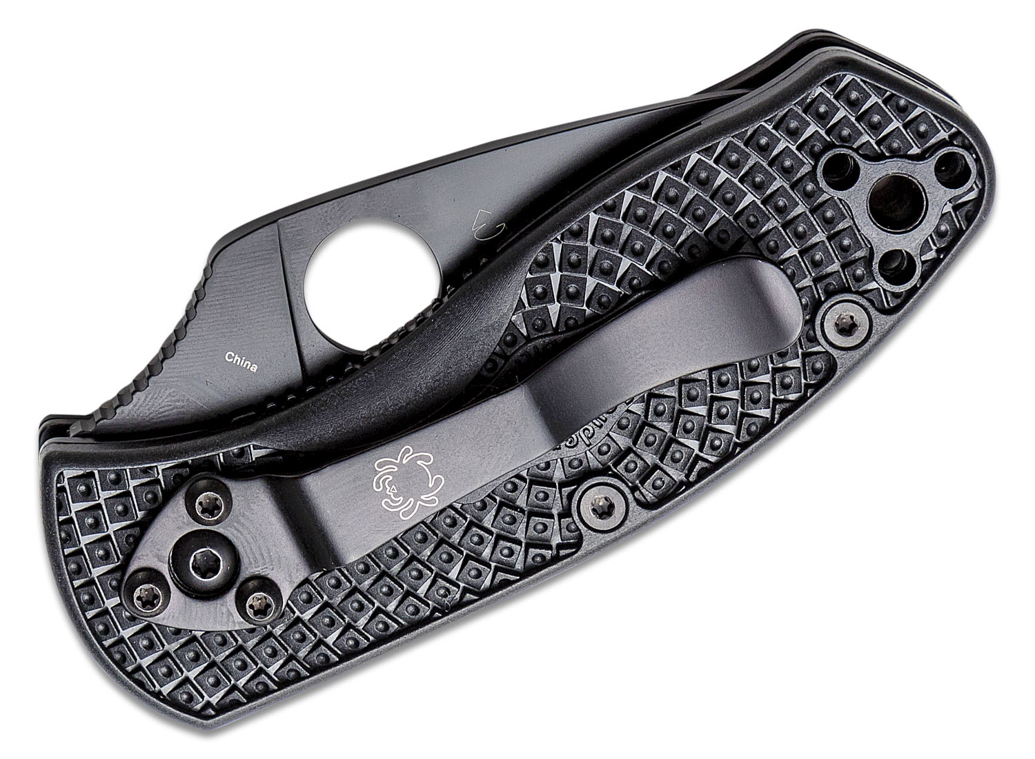 Spyderco Ambitious Lightweight Folding Knife 2.31" Black Serrated Blade ...
