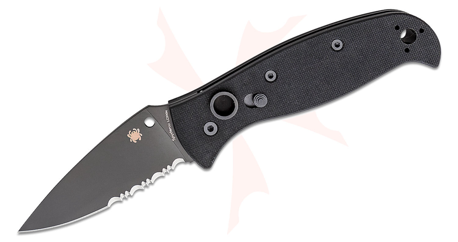 Spyderco Autonomy 2 AUTO Folding Knife 3.5" LC200N Black DLC Combo ...