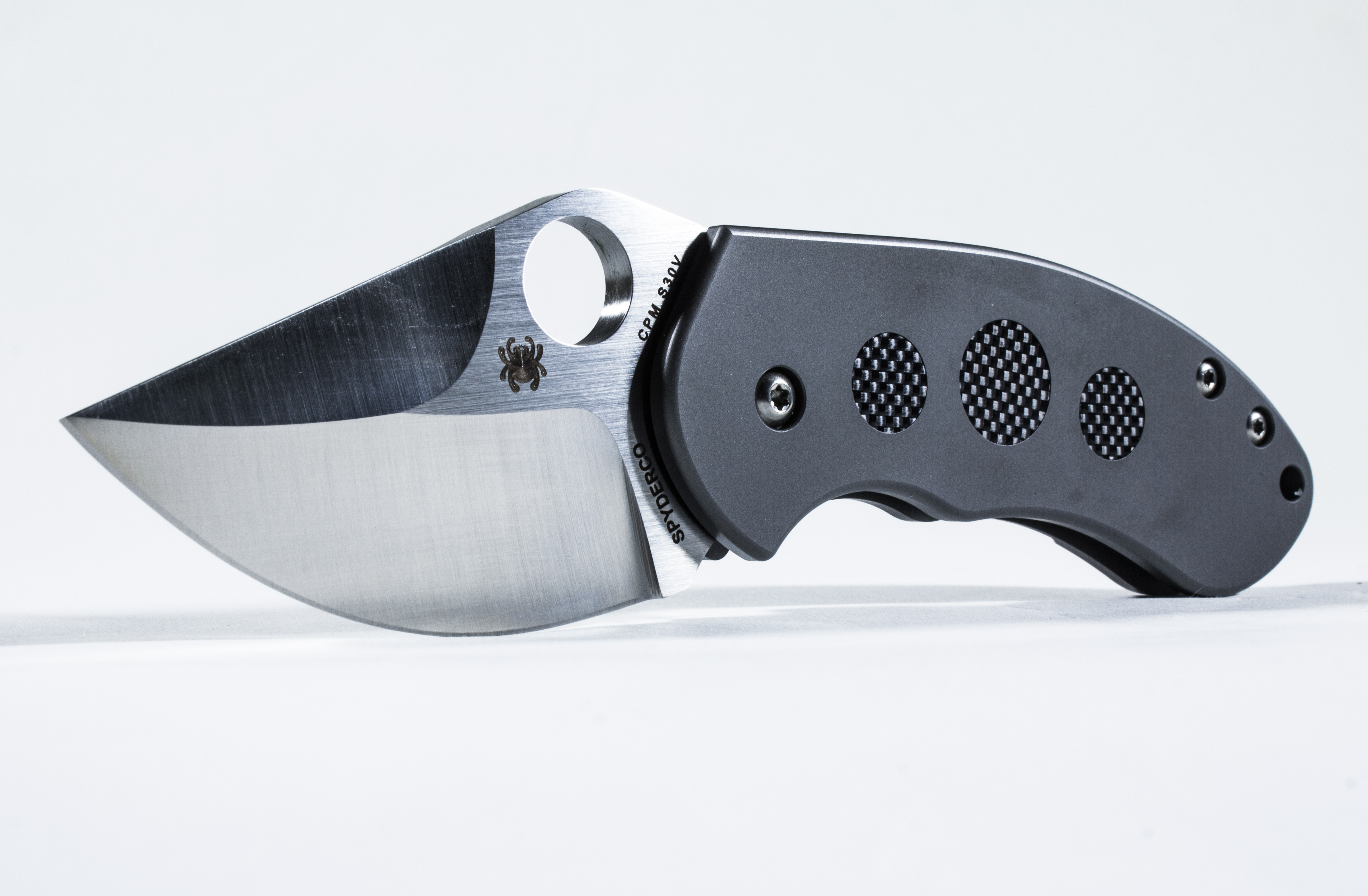 Spyderco C183TIP Michael Burch Chubby Folding Knife 2.3" S30V Plain ...