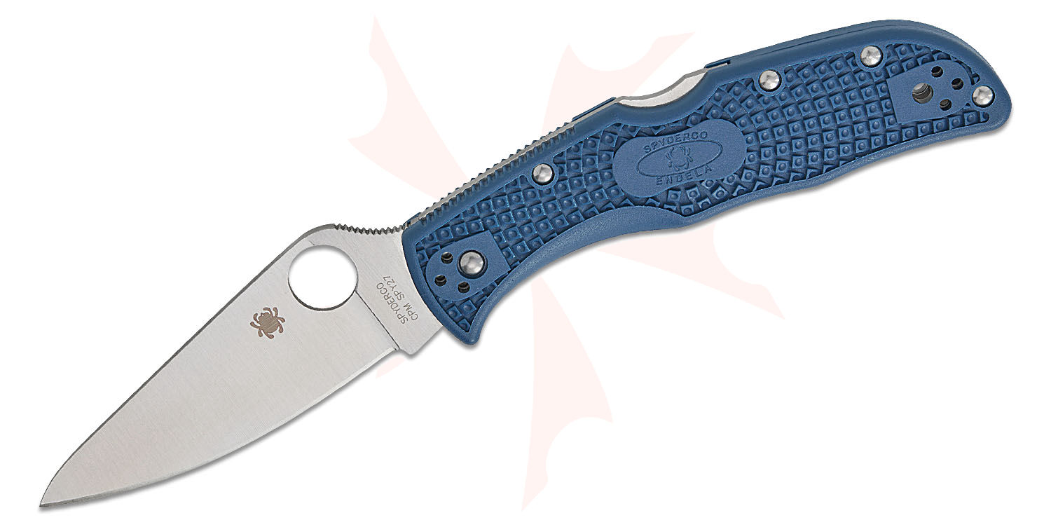 Spyderco Endela Lightweight Folding Knife 3.41" CPM-SPY27 Satin Plain ...