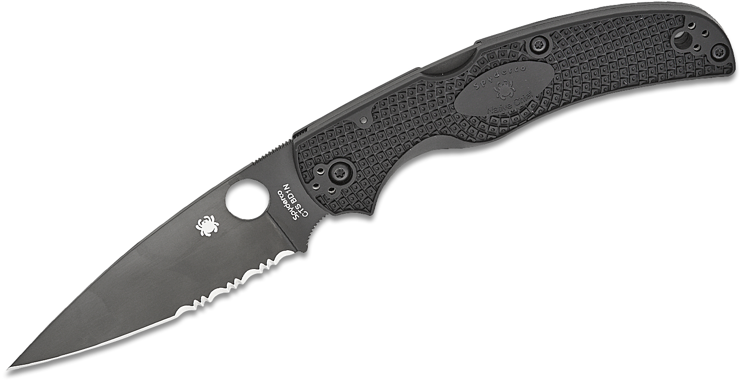 Spyderco Native Chief Lightweight Folding Knife 4.02" CTS-BD1N Black ...