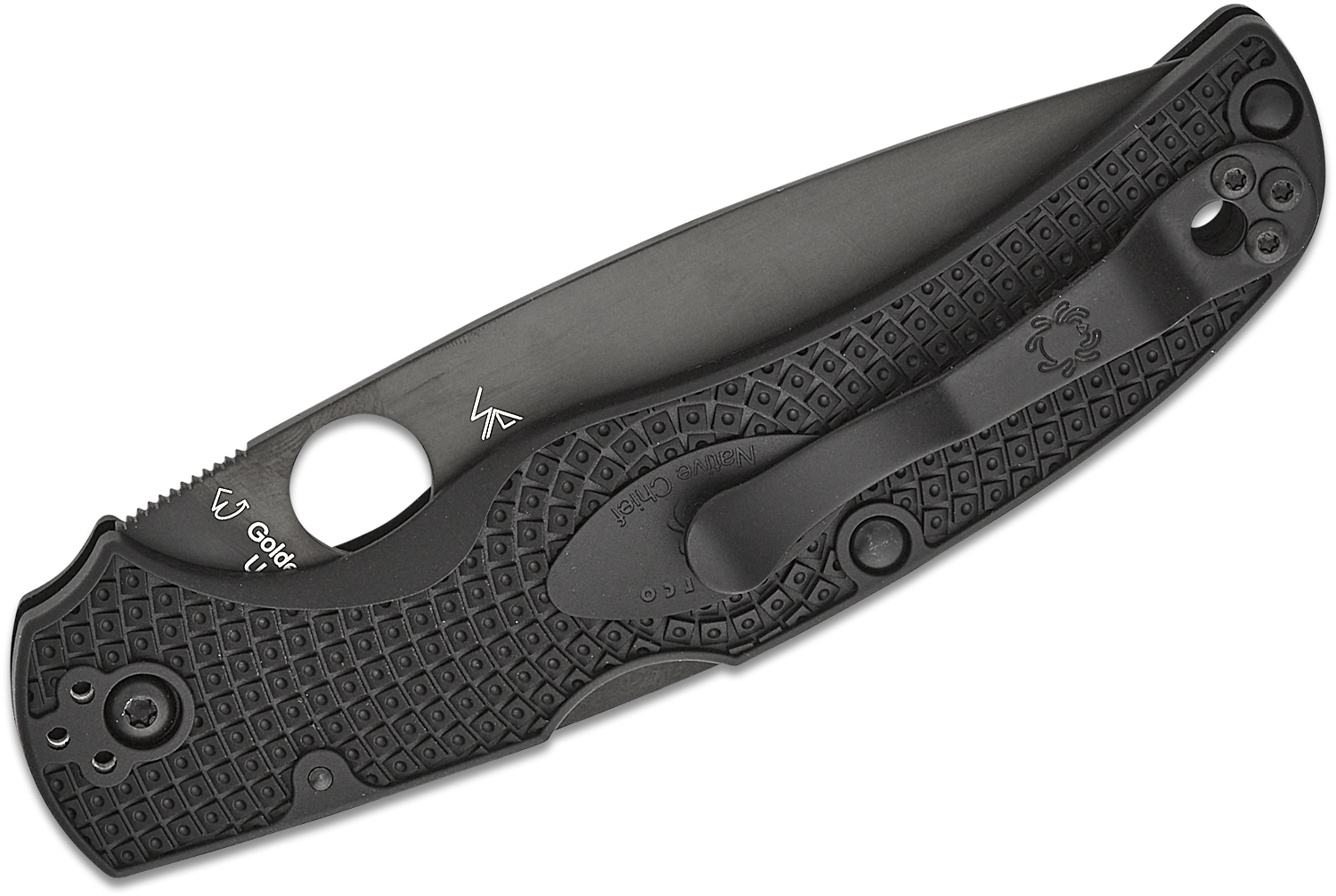 Spyderco Native Chief Lightweight Folding Knife 4.02" CTS-BD1N Black ...