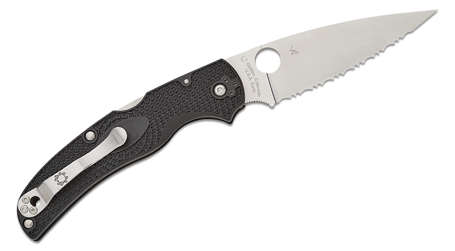 Spyderco Native Chief Lightweight Folding Knife 4.02" CTS-BD1N Satin ...