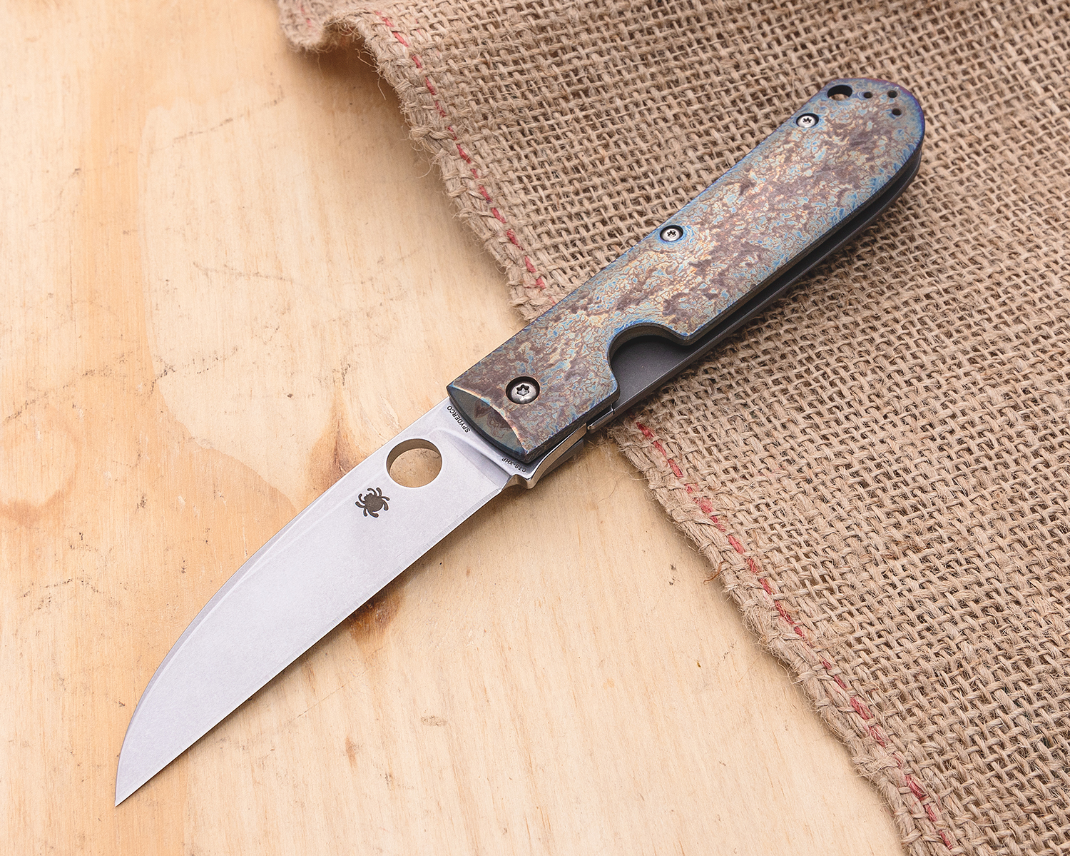 Customized Spyderco Marcin Slysz SwayBack Folding Knife 3.53" CTS-XHP ...