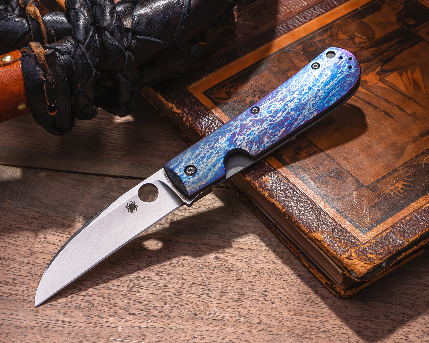 Customized Spyderco Marcin Slysz SwayBack Folding Knife 3.53" CTS-XHP ...