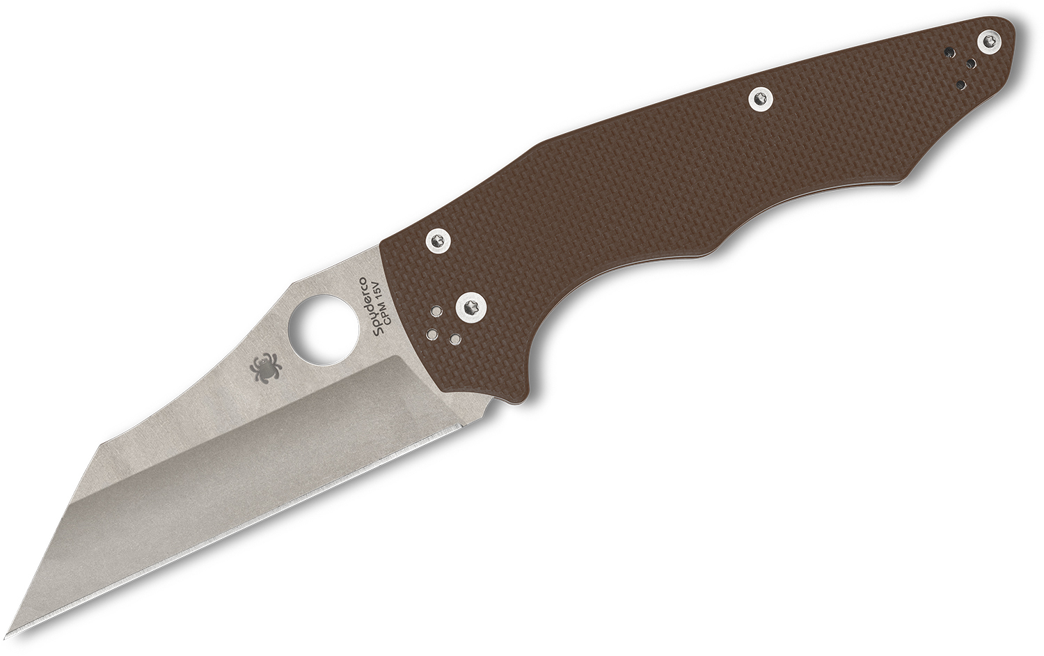 Spyderco YoJumbo Sprint Run Folding Knife 3.98" CPM-15V Stonewashed ...