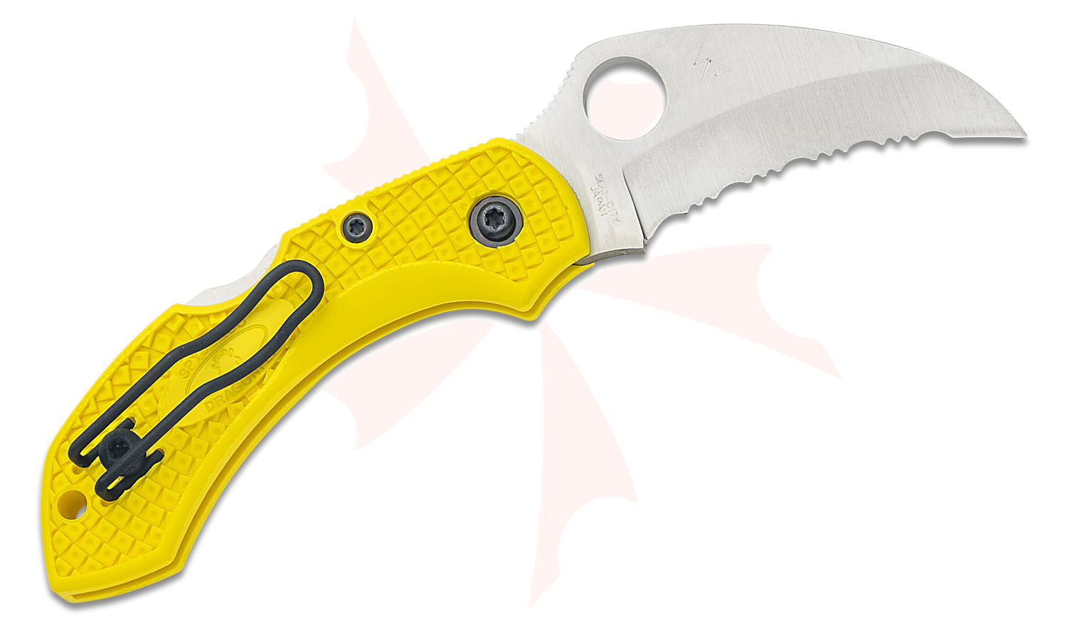 Spyderco Dragonfly 2 Hawkbill Salt Folding Knife 2.3" H2 Satin Serrated ...