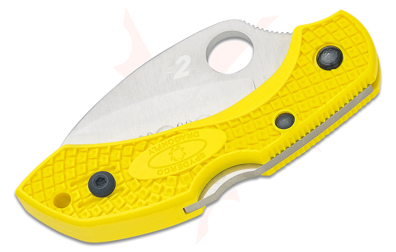 Spyderco Dragonfly 2 Hawkbill Salt Folding Knife 2.3" H2 Satin Serrated ...
