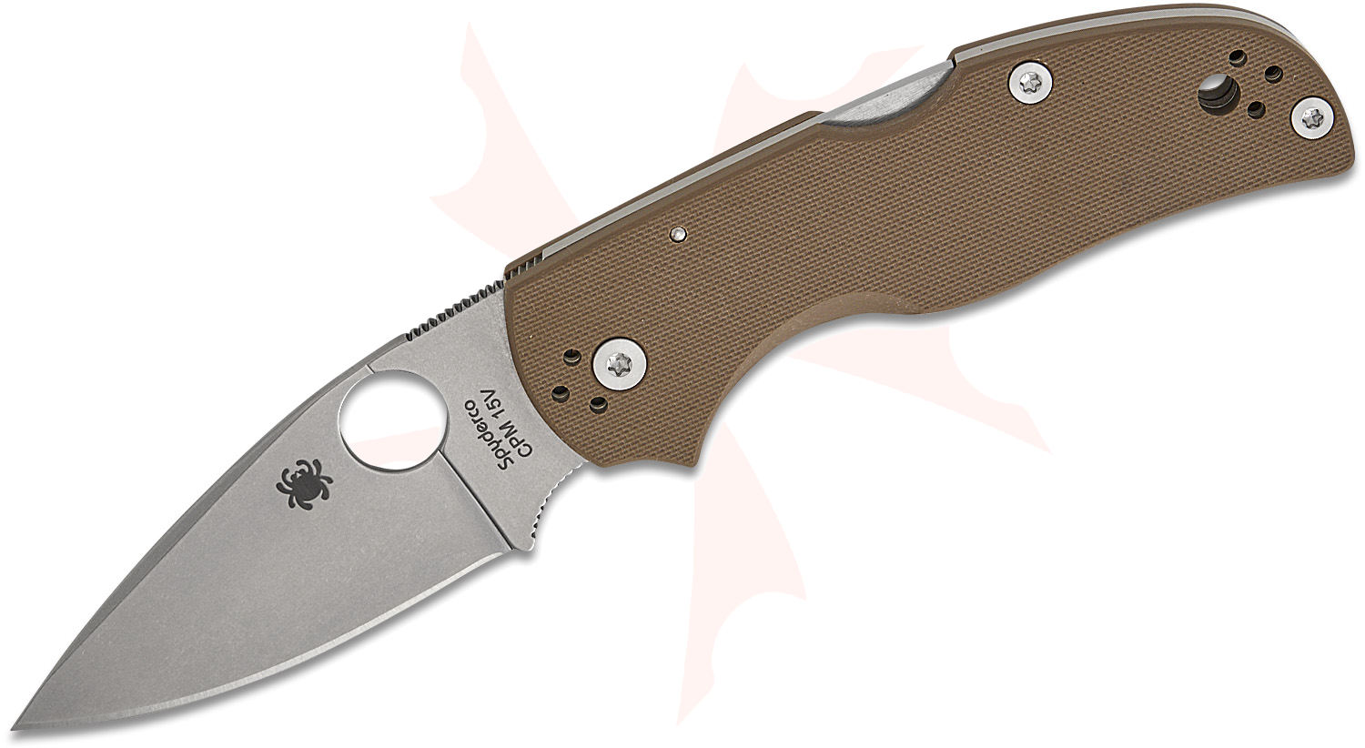 Spyderco Native 5 Sprint Run Folding Knife 2.95" CPM-15V Stonewashed ...