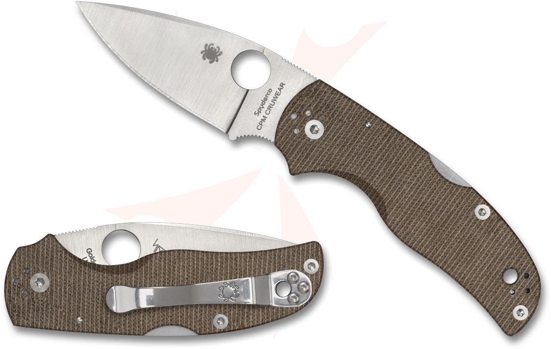 Spyderco Native 5 Lockback Folding Knife 2.95" CPM-CruWear Satin Plain ...