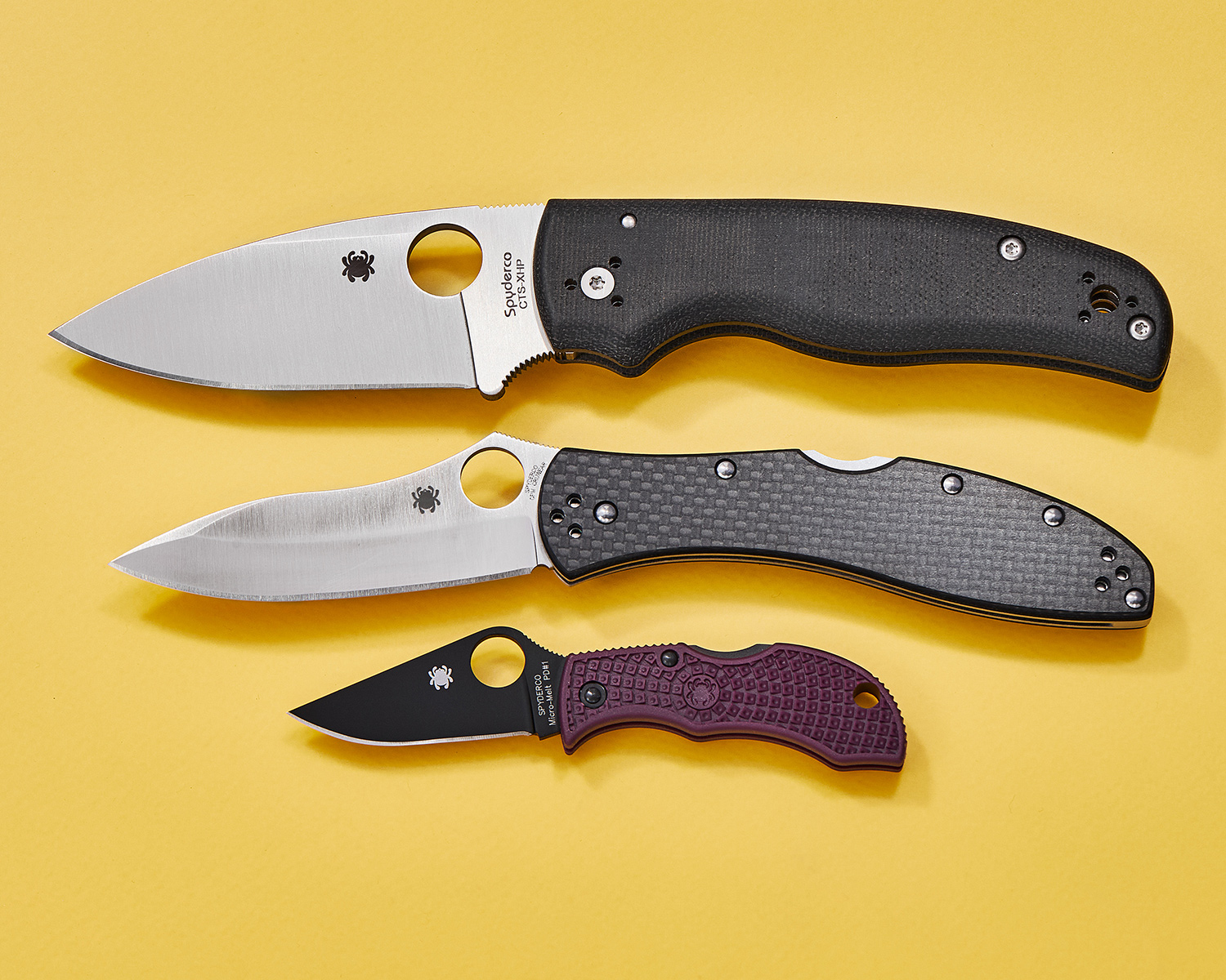 Spyderco Centofante 3 Distributor Exclusive Lockback Folding Knife 3.125" CPM-CruWear Drop Point ...