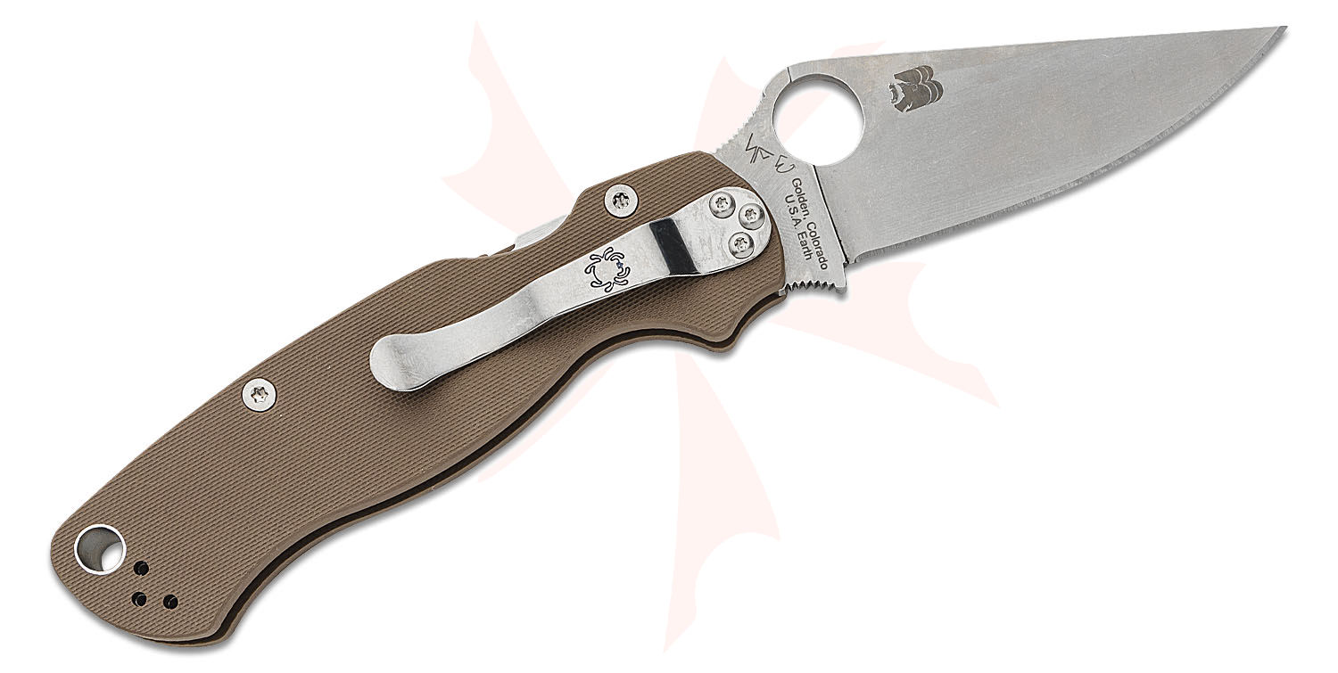 Spyderco Paramilitary 2 Sprint Run Folding Knife 3 45 CPM 15V