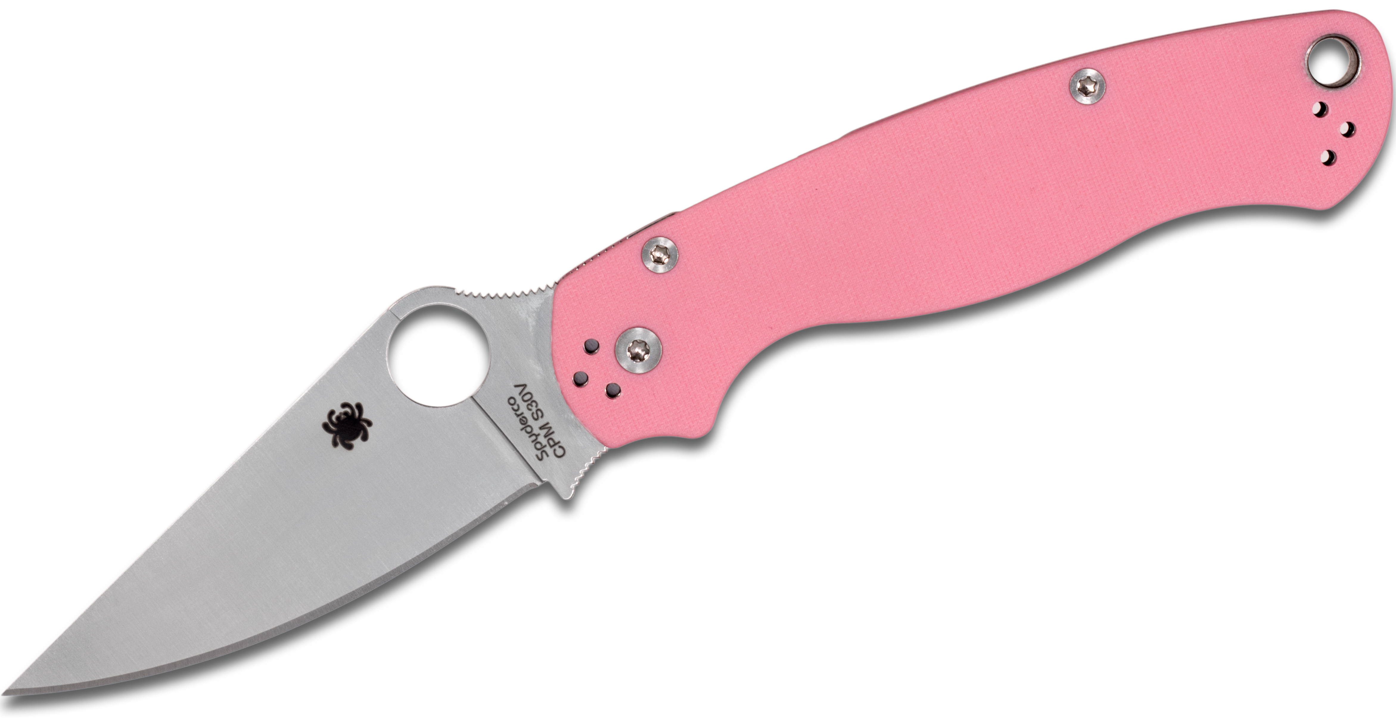 Spyderco Paramilitary 2 Folding Knife 3-7/16" S30V Satin Blade, Pink ...