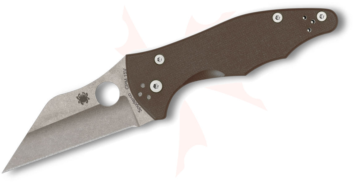 Spyderco Yojimbo 2 Sprint Run Compression Lock Folding Knife 3.125" CPM-15V Stonewashed Plain ...