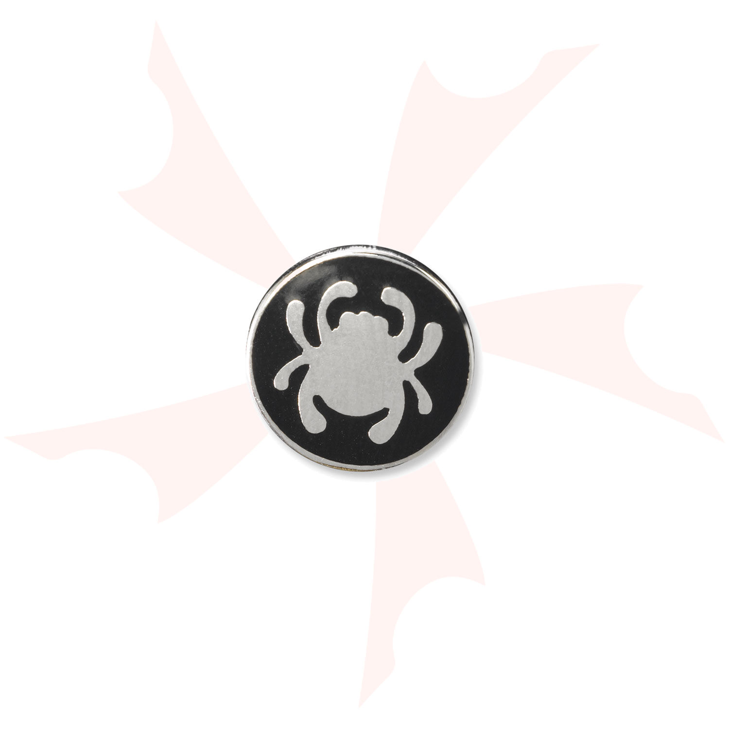 Spyderco Lapel Bug Pin, 1/2" Diameter, Black with Silver SpyderLogo ...