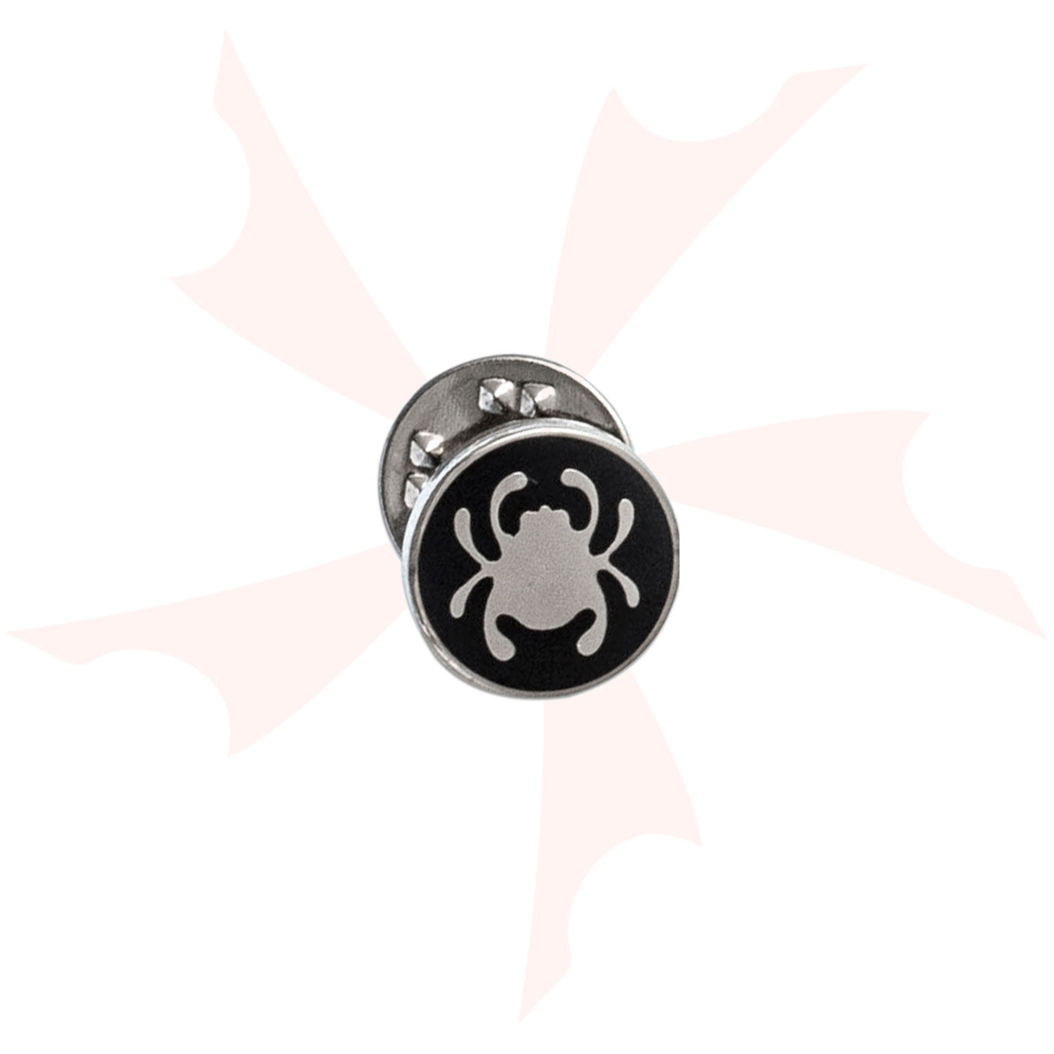 Spyderco Lapel Bug Pin, 1/2" Diameter, Black with Silver SpyderLogo ...