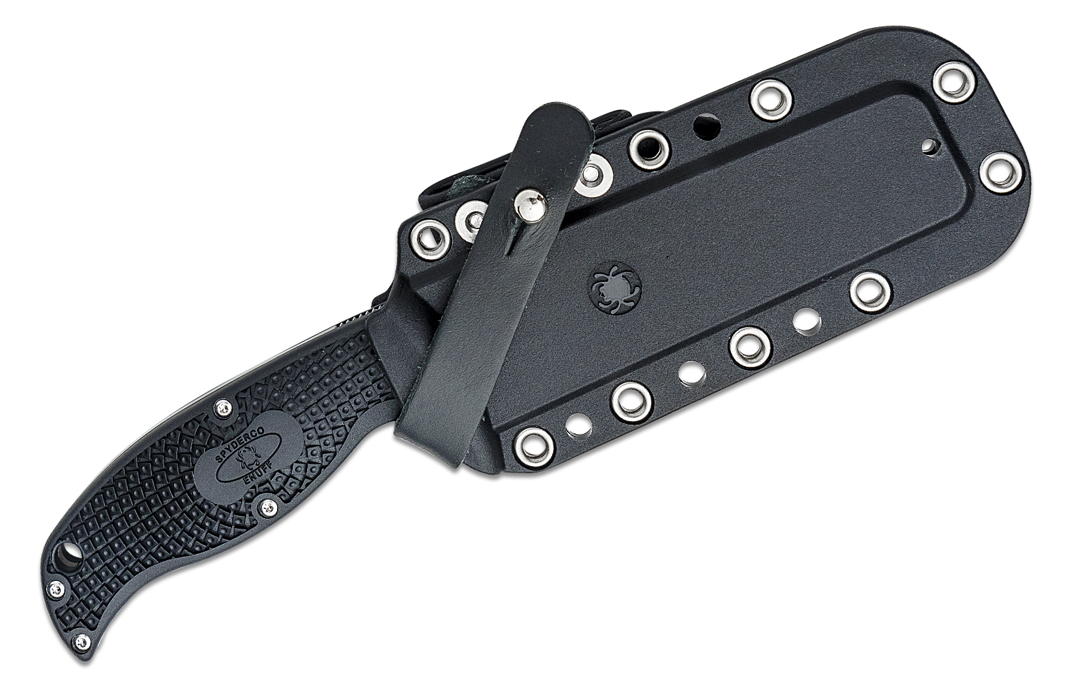 Spyderco Enuff 2 Fixed Blade Knife 3.93" VG10 Leaf Shaped Plain Blade ...