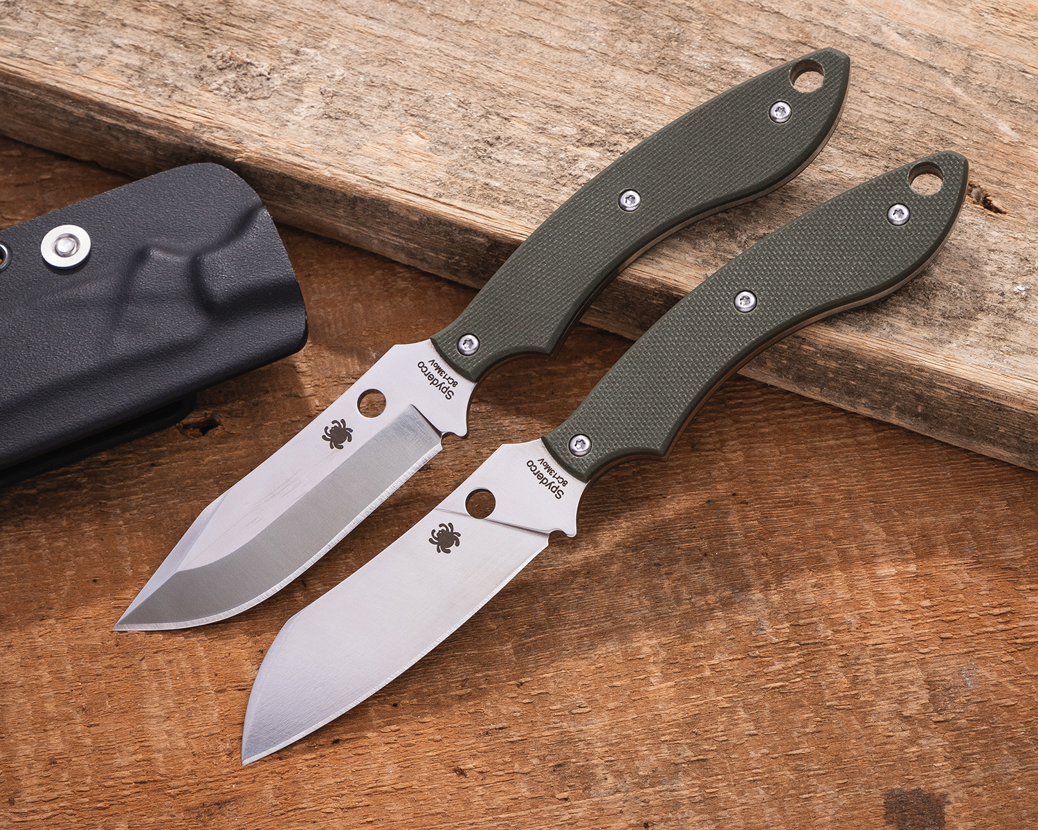 Spyderco Sjoerd Stok Drop Point Fixed Blade Knife 2.95" Satin Plain ...