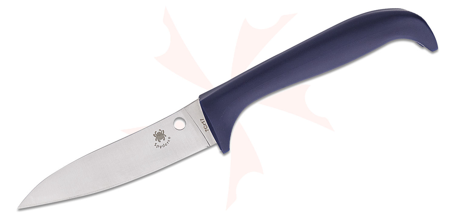 Spyderco Counter Critter Kitchen Knife 3.95" 7Cr17 Plain Blade, Purple ...