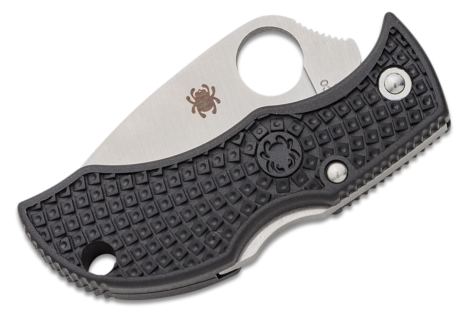 Spyderco Manbug Folding Knife 1.9" VG10 Satin Leaf Shaped Plain Blade ...