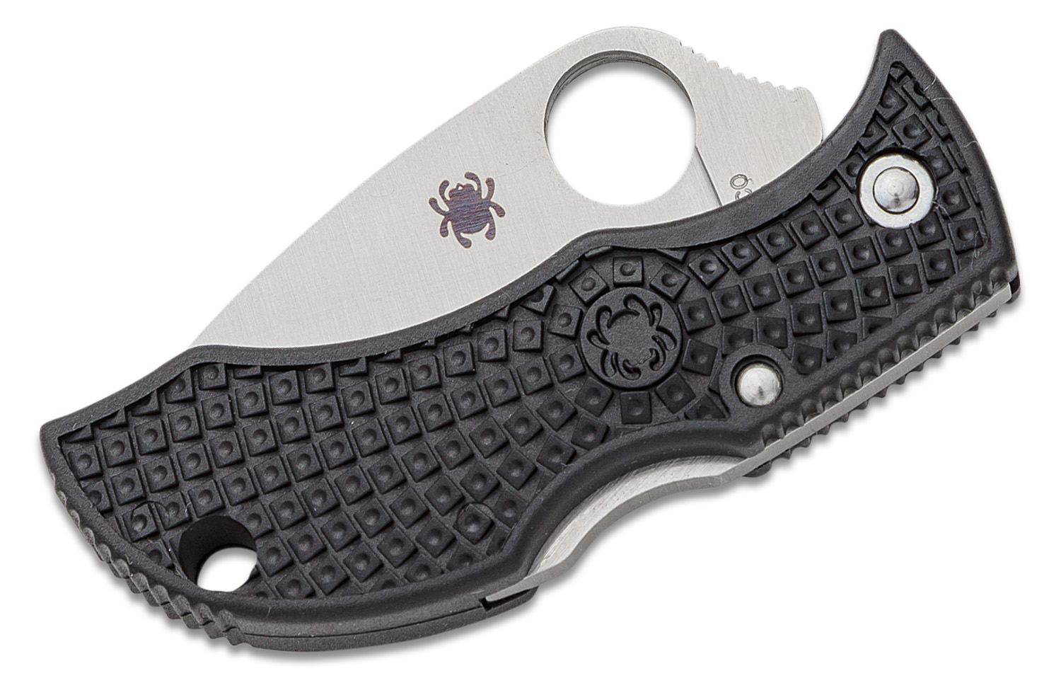 Spyderco Manbug Folding Knife 1.9" VG10 Satin Leaf Shaped Serrated ...