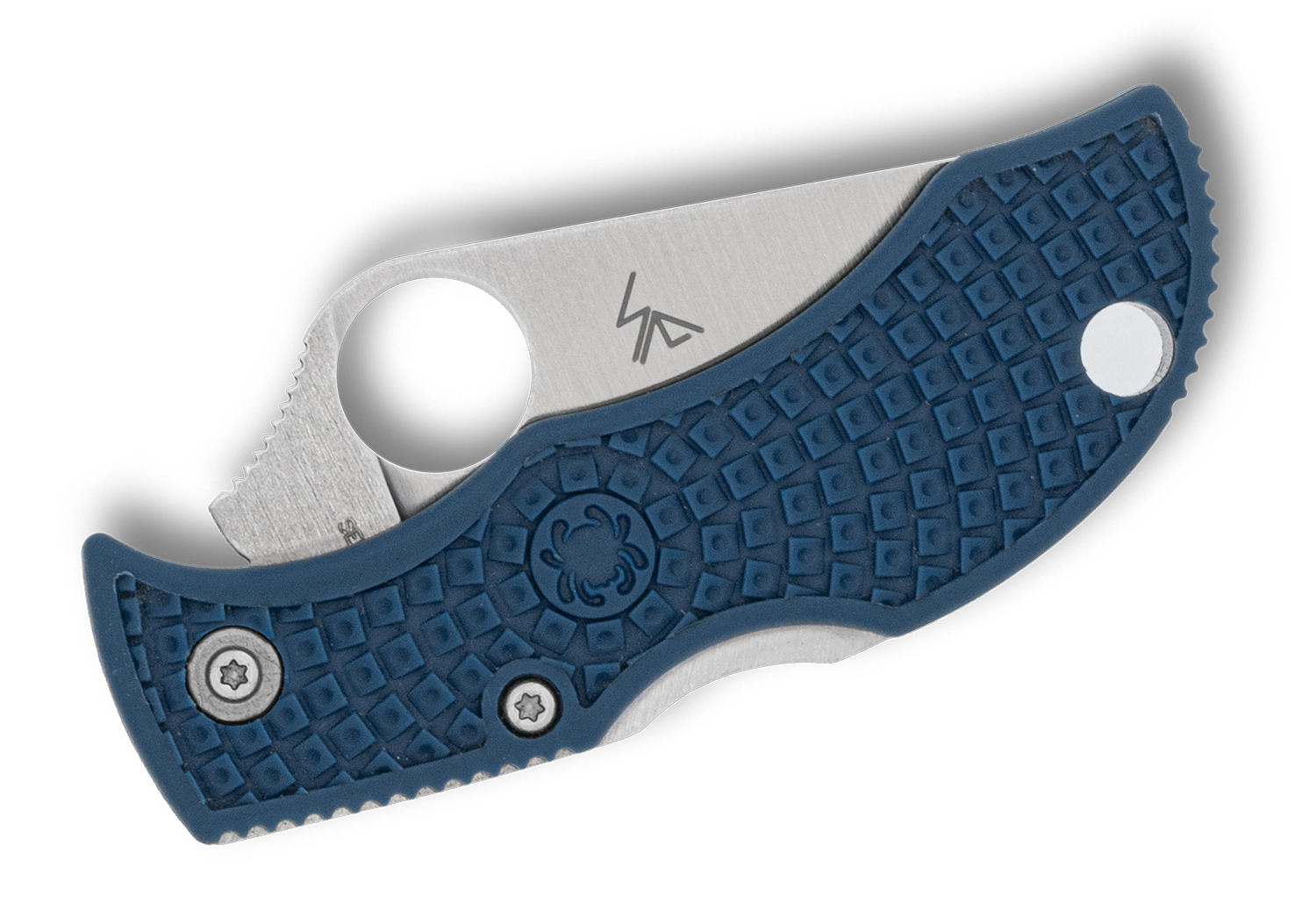 Spyderco Manbug Folding Knife 1.96" CPM-SPY27 Satin Plain Blade, Cobalt ...