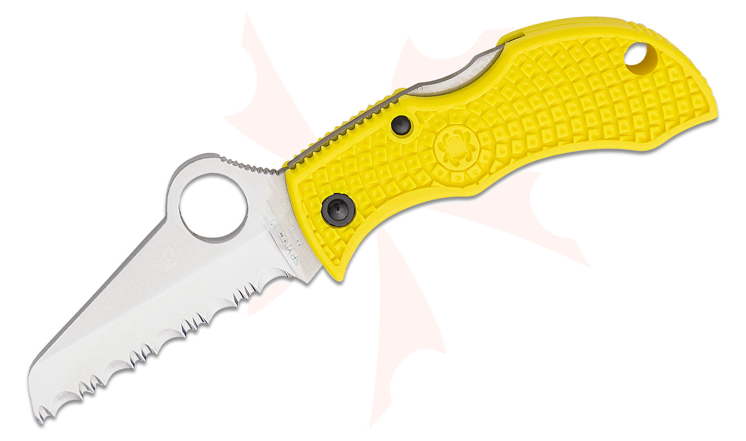Spyderco Manbug Salt Lightweight Folding Knife 1.9" Serrated Blade ...
