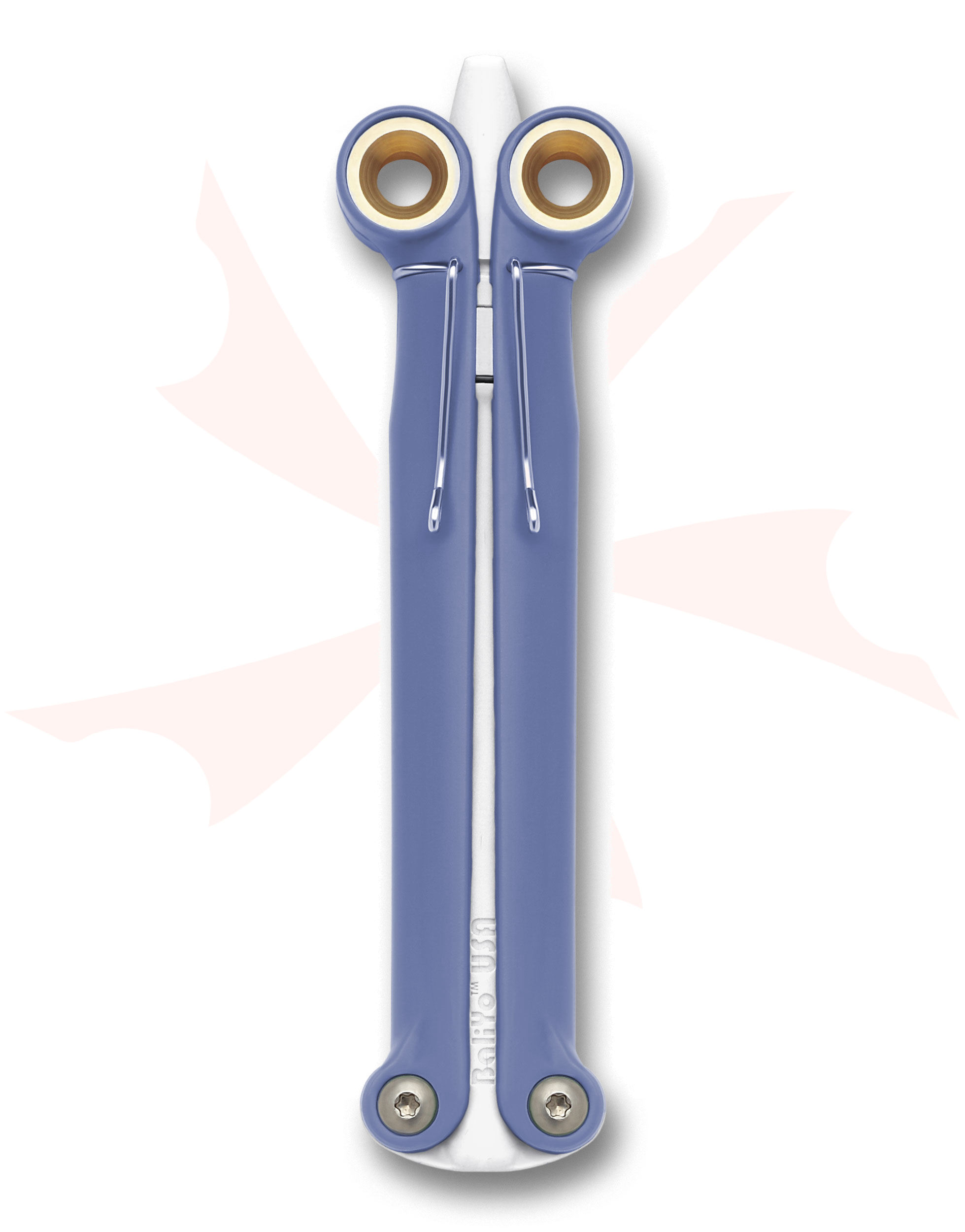 BaliYo YUS115 Flip Pen by Spyderco, Heavy-Duty, Purple/White, USA Made ...