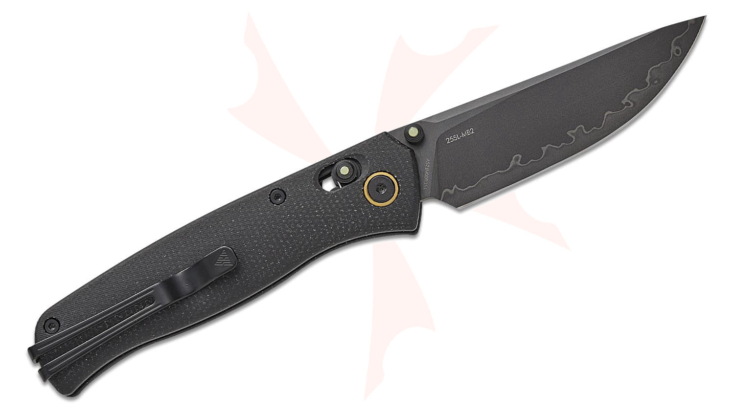SRM Knives 255L-MB2 Ambi-Lock Folding Knife 3.2" Laminated 140Cr Black ...